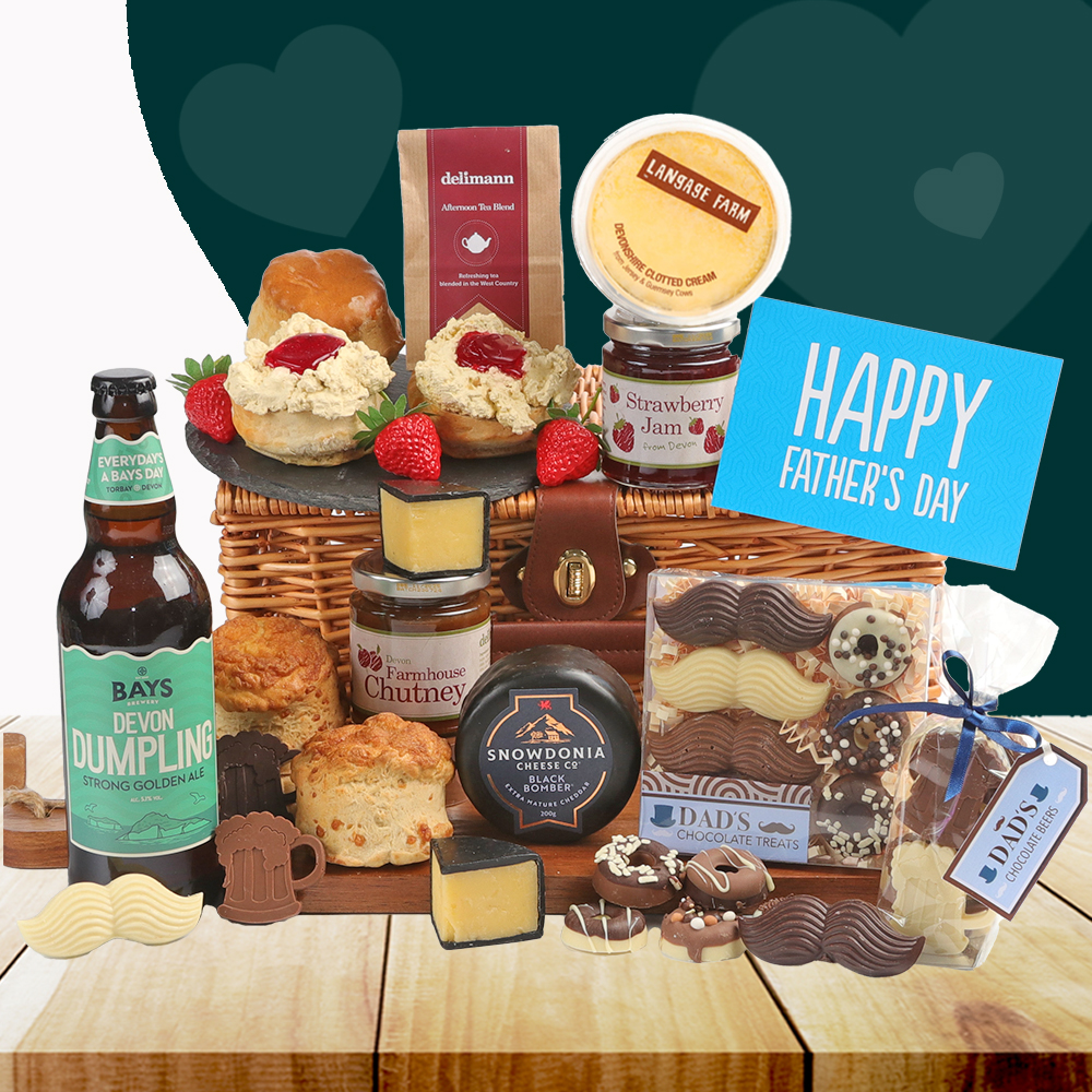Dad's Afternoon Tea With Cheese, Beer & Chocolate Gift Hamper - Yumbles.com