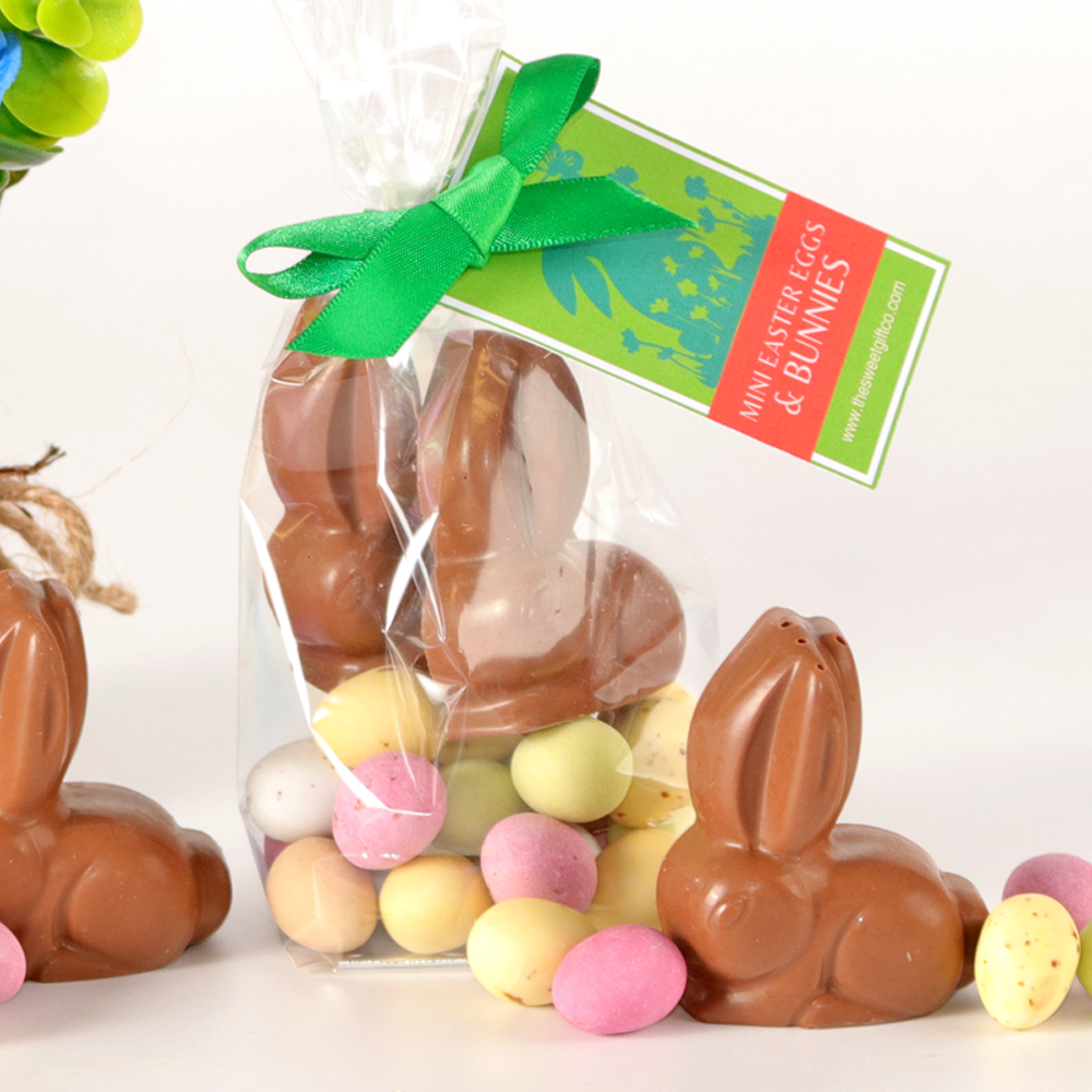 Solid Chocolate Easter Bunnies & Mini Eggs - Yumbles.com