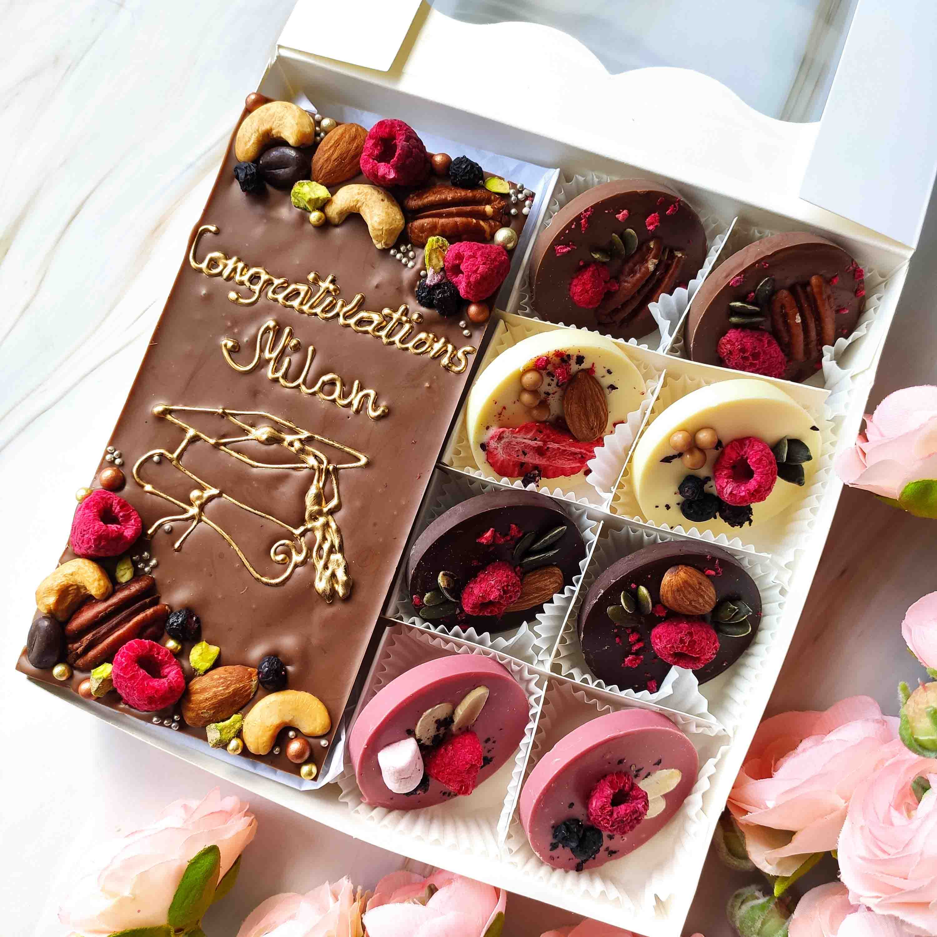 Graduation Chocolate Hat, Personalised University & College Gift ...