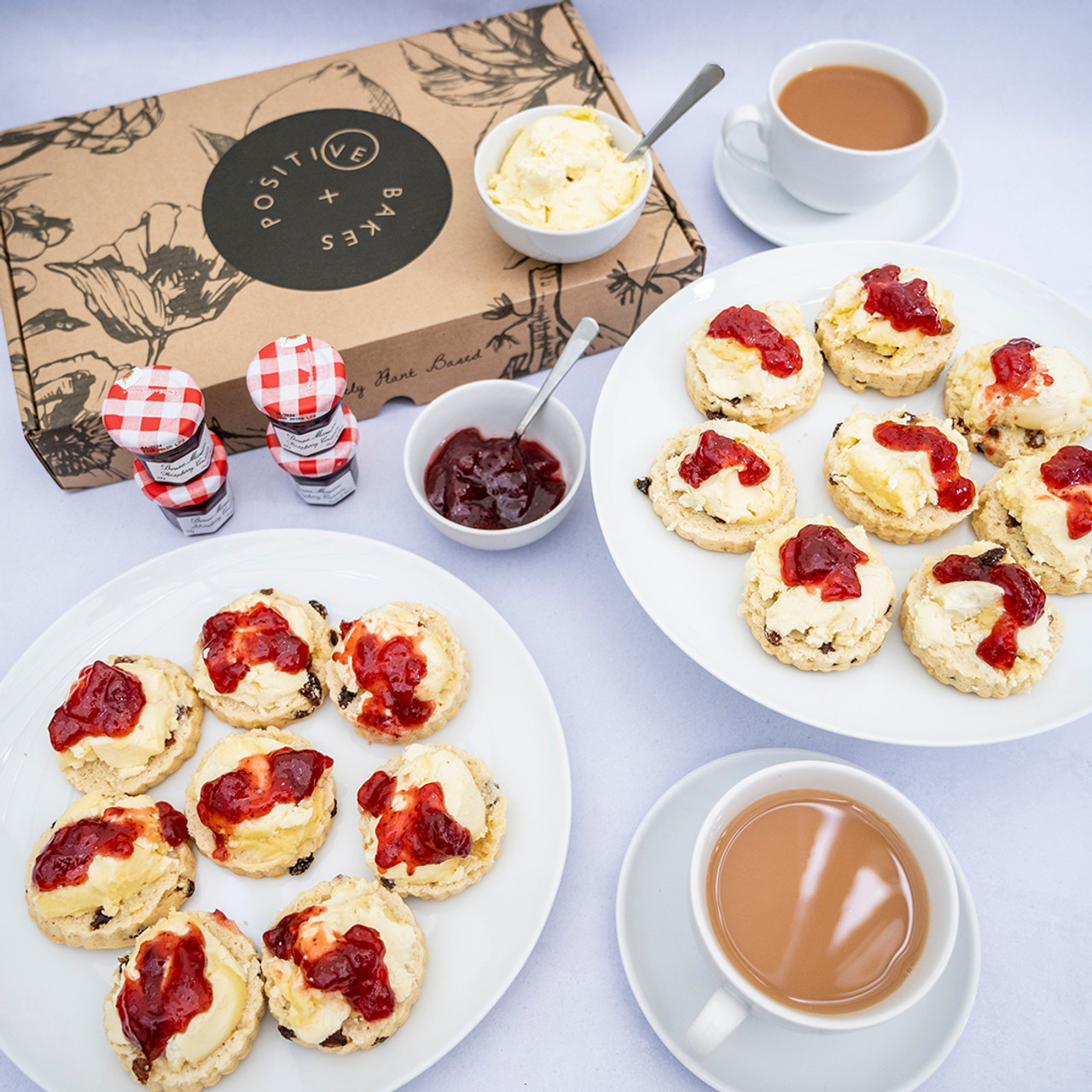 Family Cream Tea Treat Box | Serves 4 | Vegan, Gluten Free, Dairy Free ...