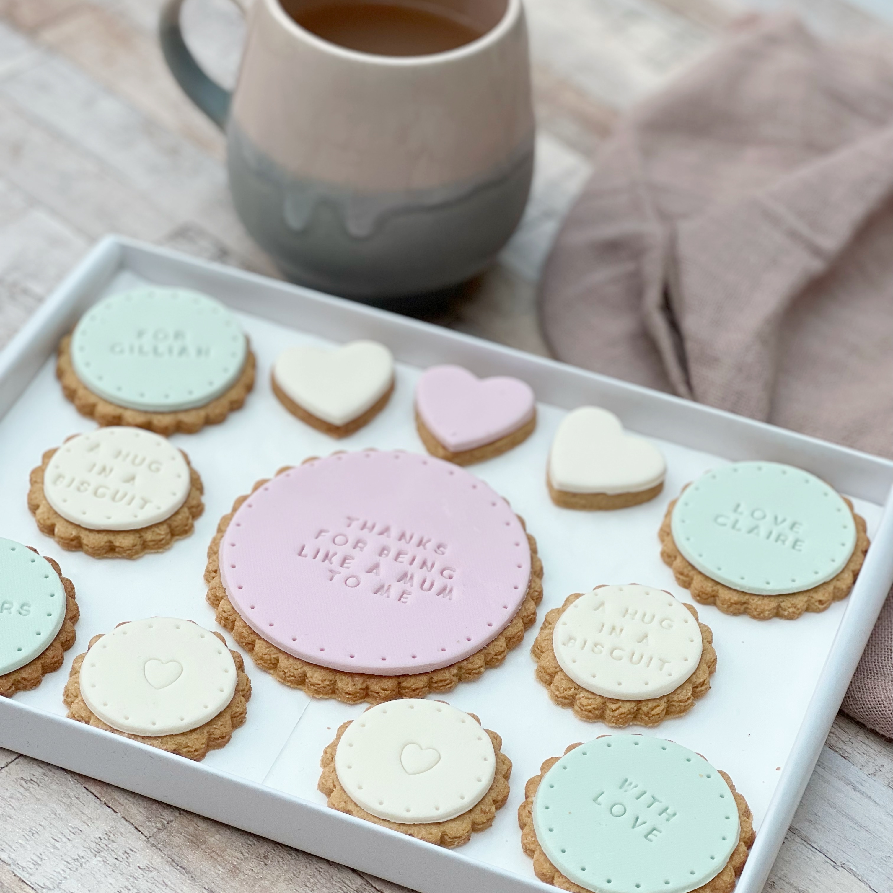 The Like a Mum to Me - Mother's Day Personalised Biscuits Gift - Mother ...