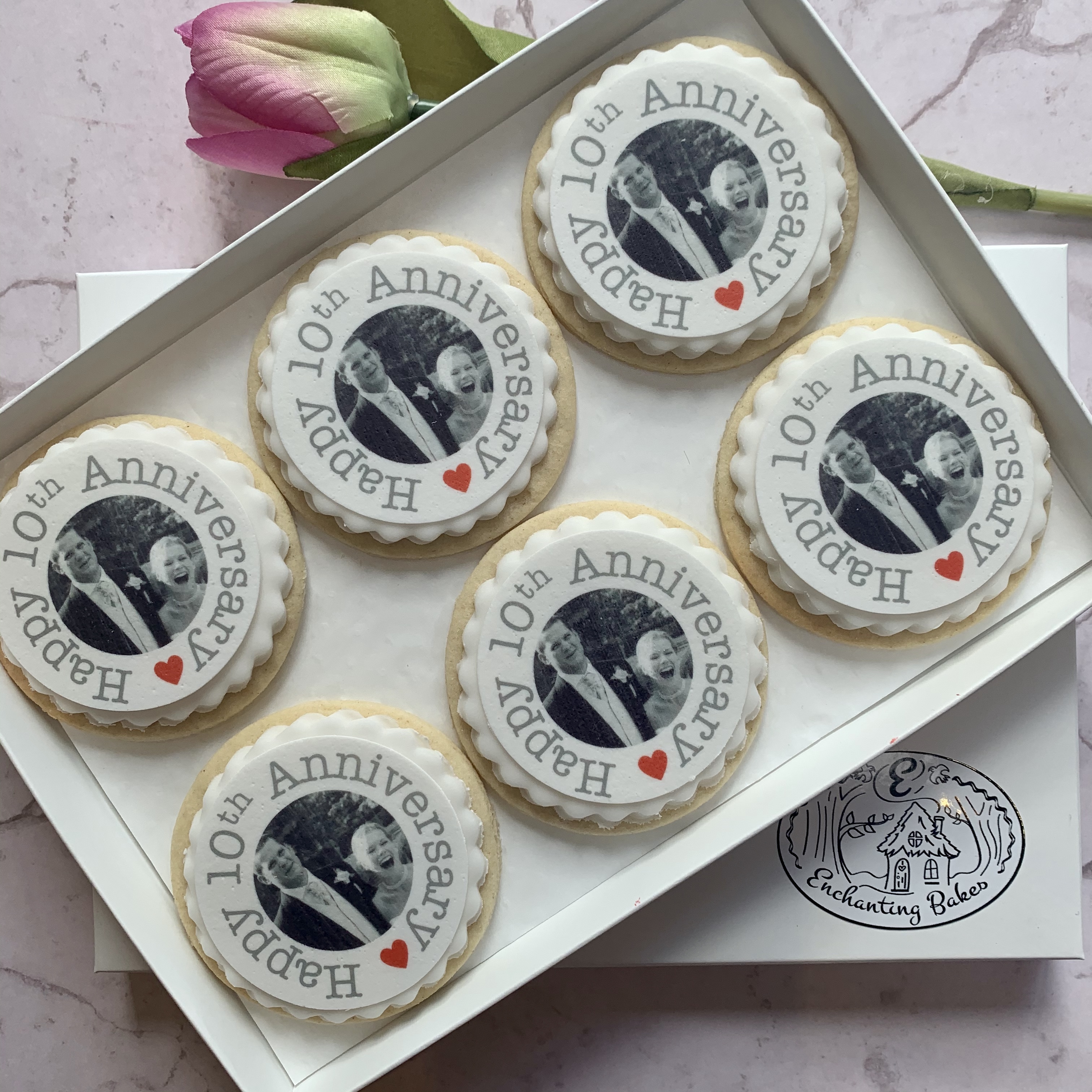 Personalised Edible Photo Thank You Biscuit Gift Box - Yumbles.com