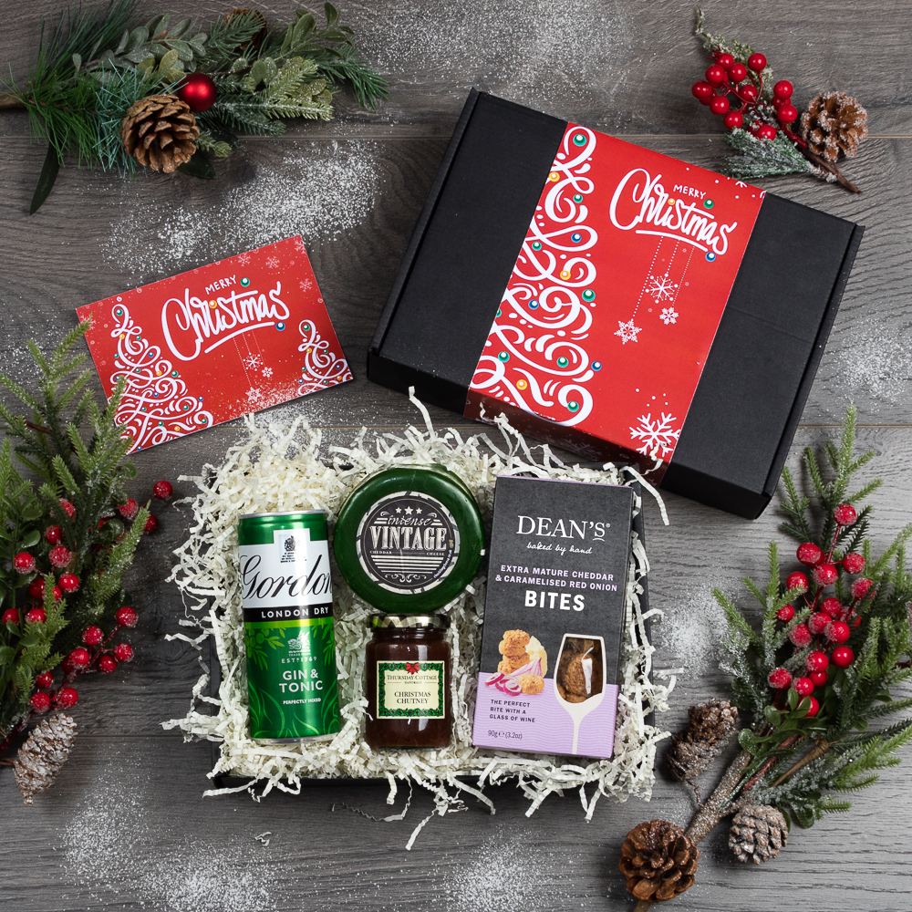 Gin & Tonic with Cheese & Chutney Festive Gift Box - Yumbles.com