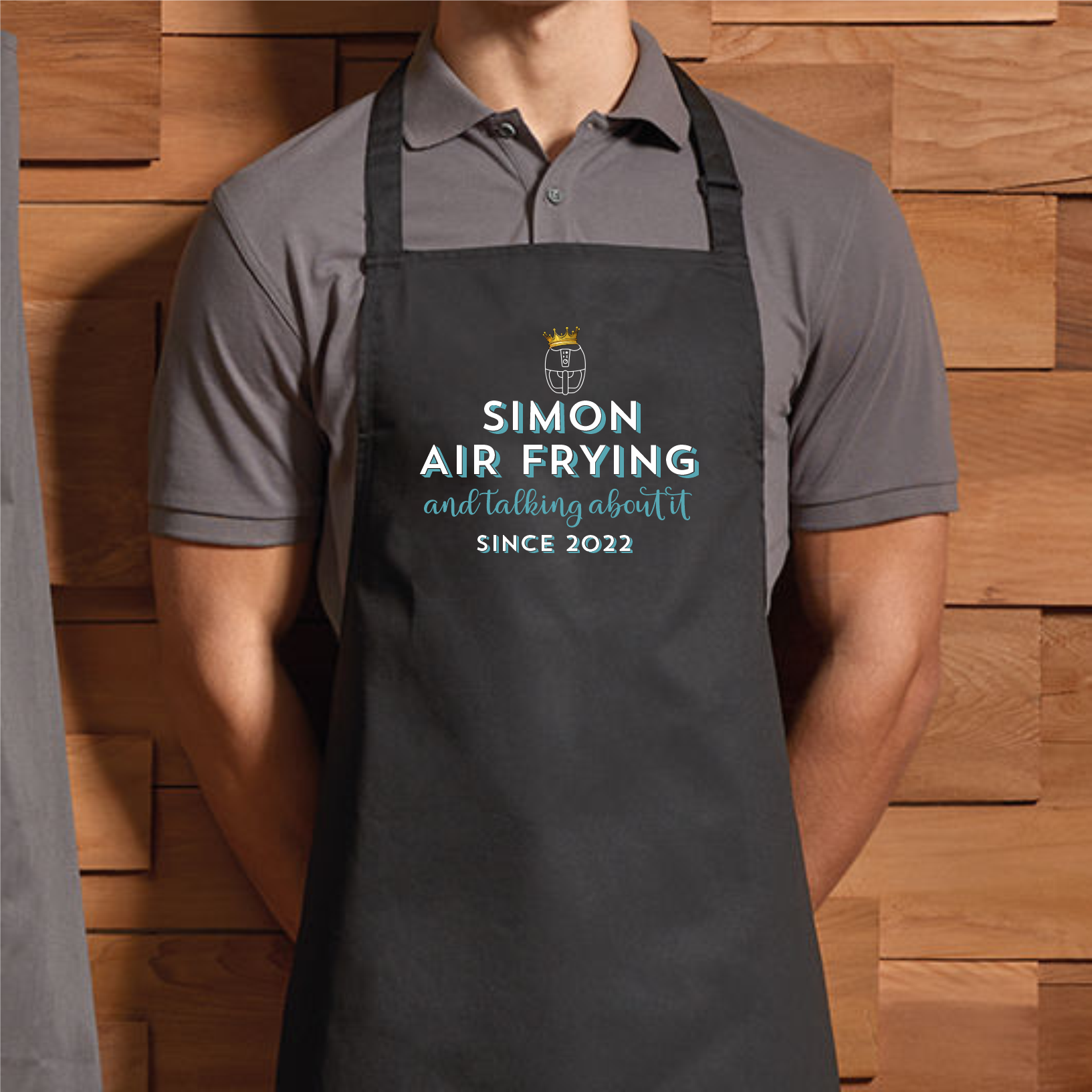 Personalised Air Frying And Talking About It Apron - Yumbles.com