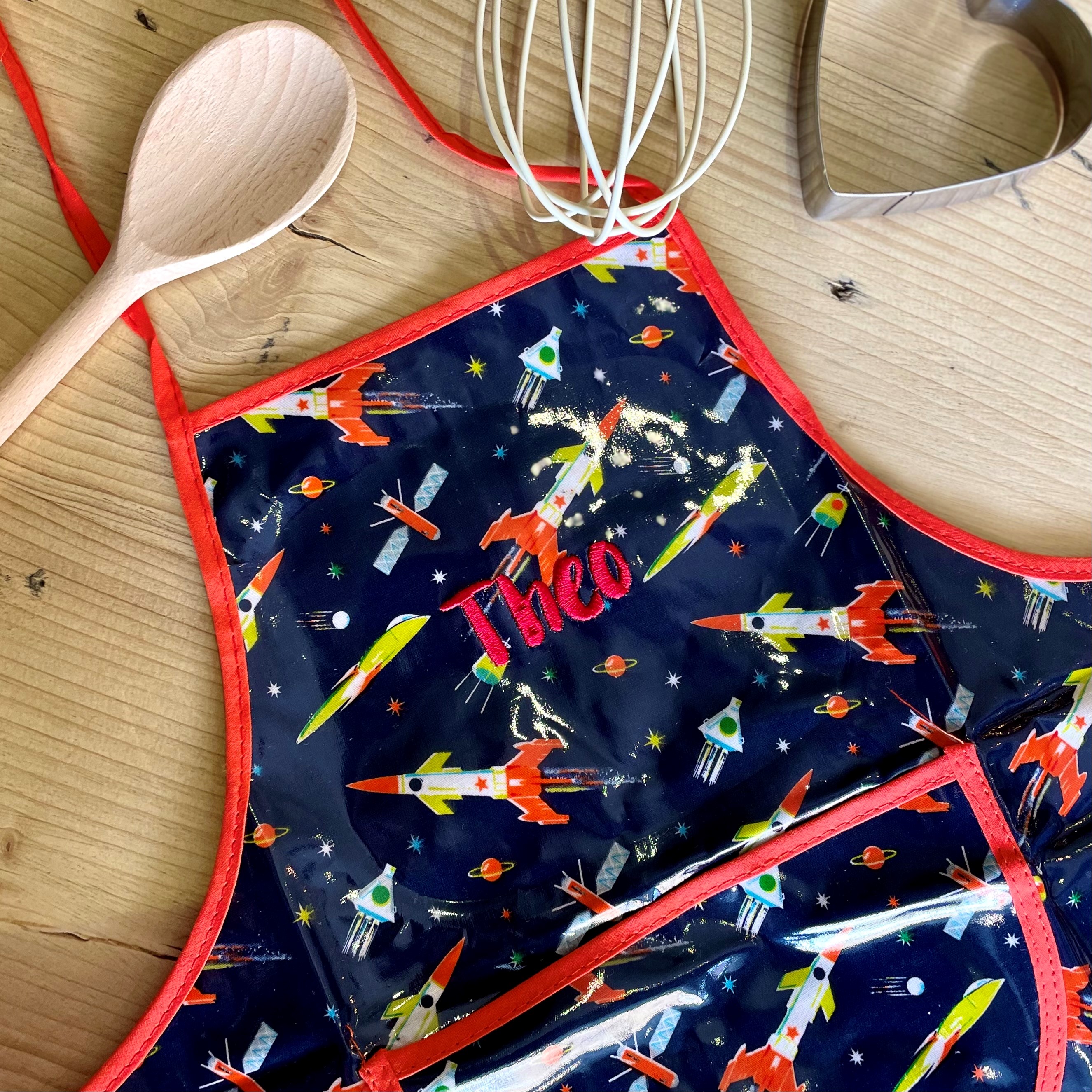 Personalised Space Rocket Kids Apron - Yumbles.com