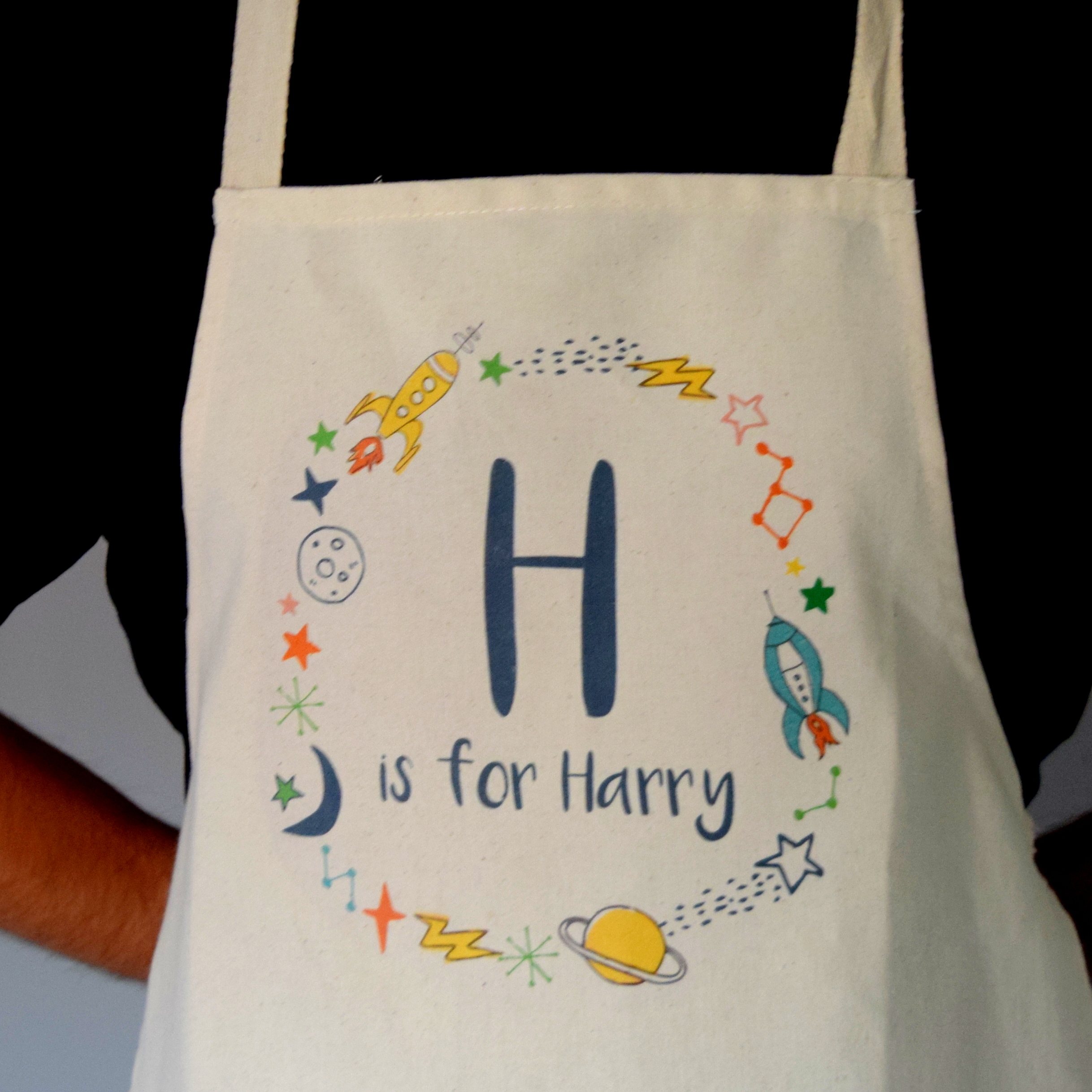 Personalised Kids Space Wreath Apron - Yumbles.com