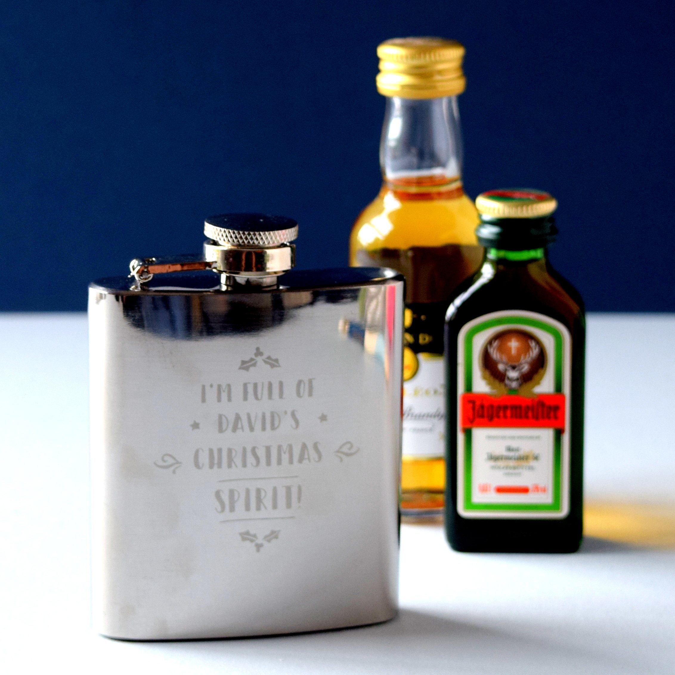 Personalised Christmas Spirit Hip Flask - Yumbles.com