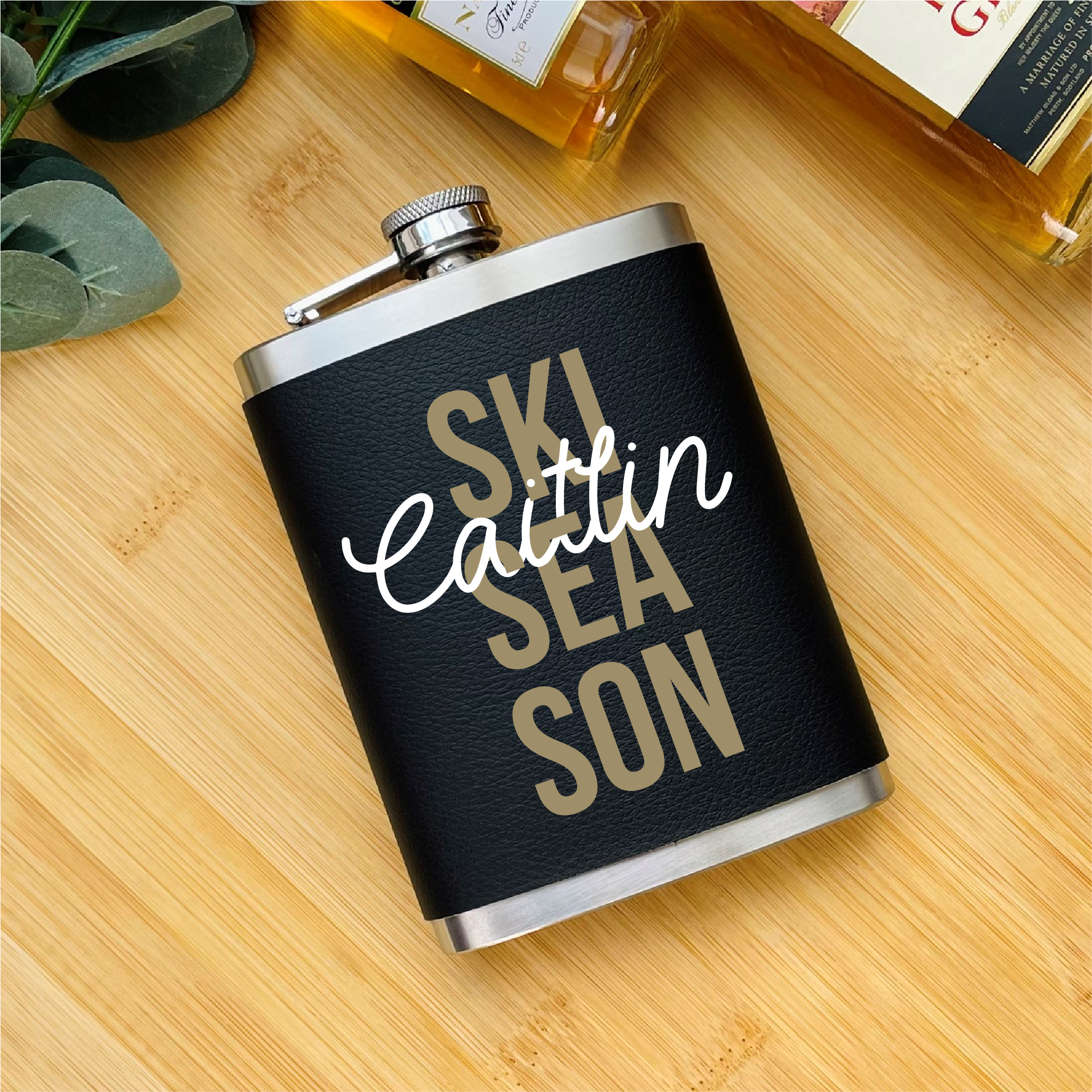 Personalised Ski Season Hip Flask - Yumbles.com