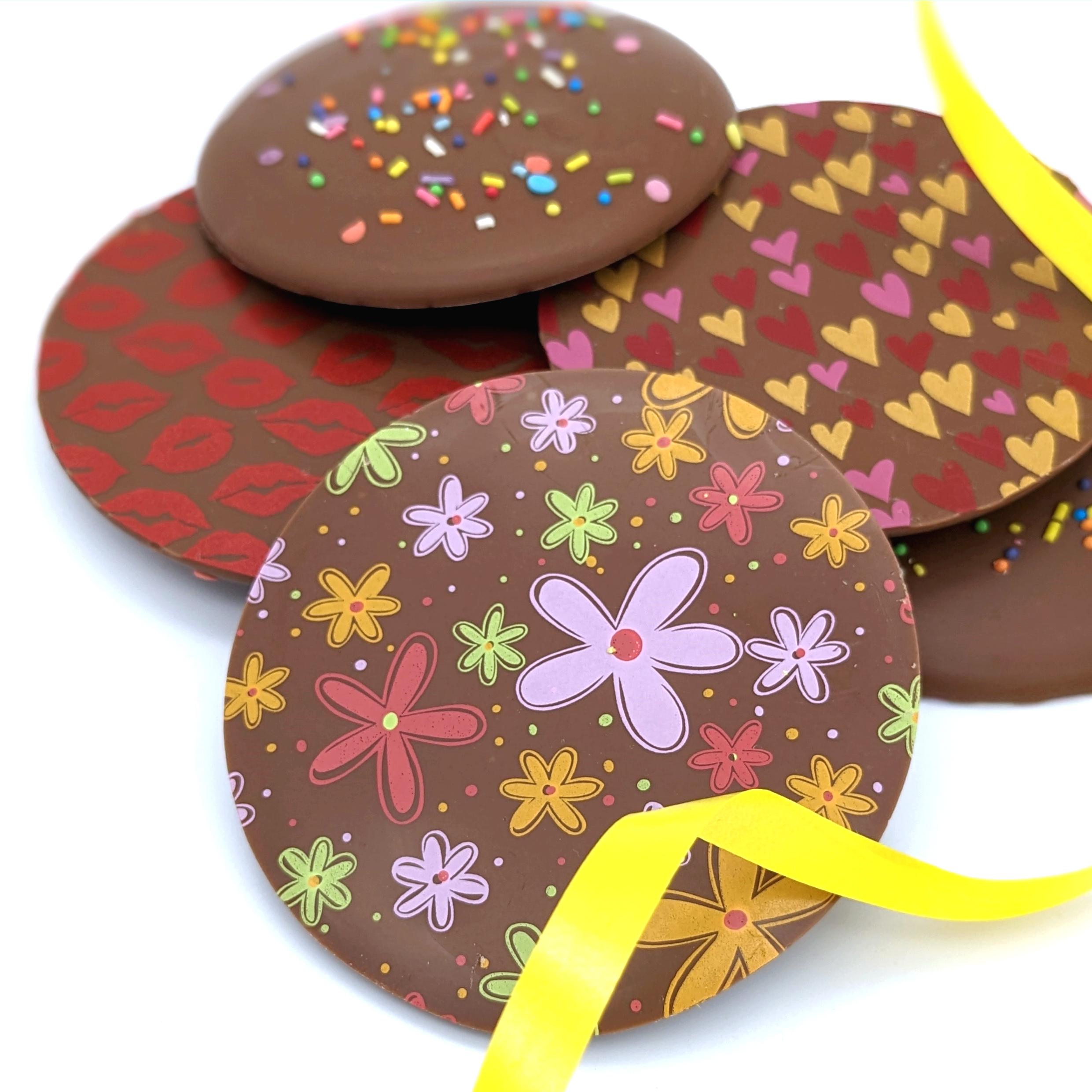 Giant Decorated Milk Chocolate Buttons - Yumbles.com