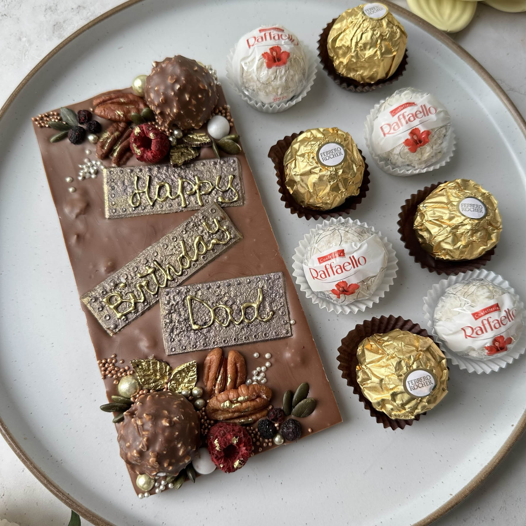 Personalised Ferrero Rocher Chocolate Bar, Birthday Gift Box - Yumbles.com
