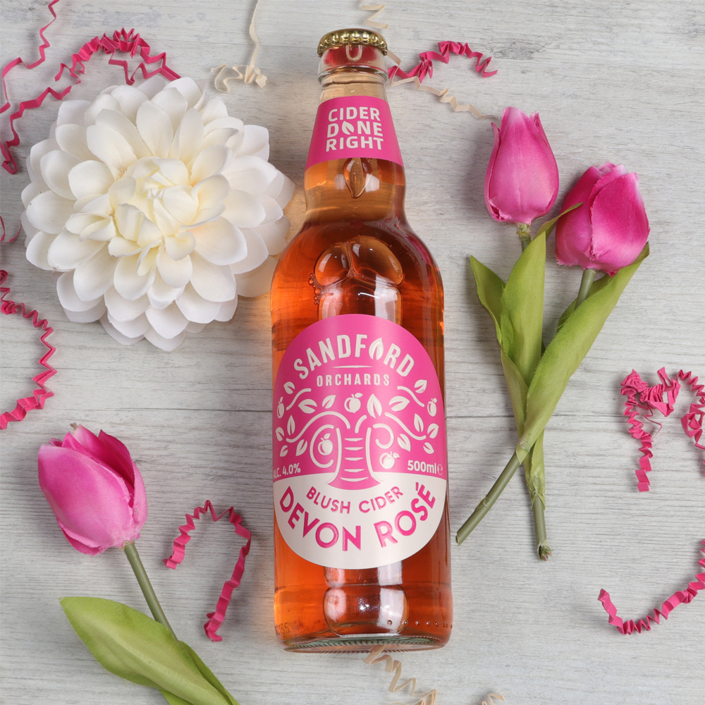 Mother's Day Pink Cider, Cheese & Chocolate Gift Hamper - Yumbles.com