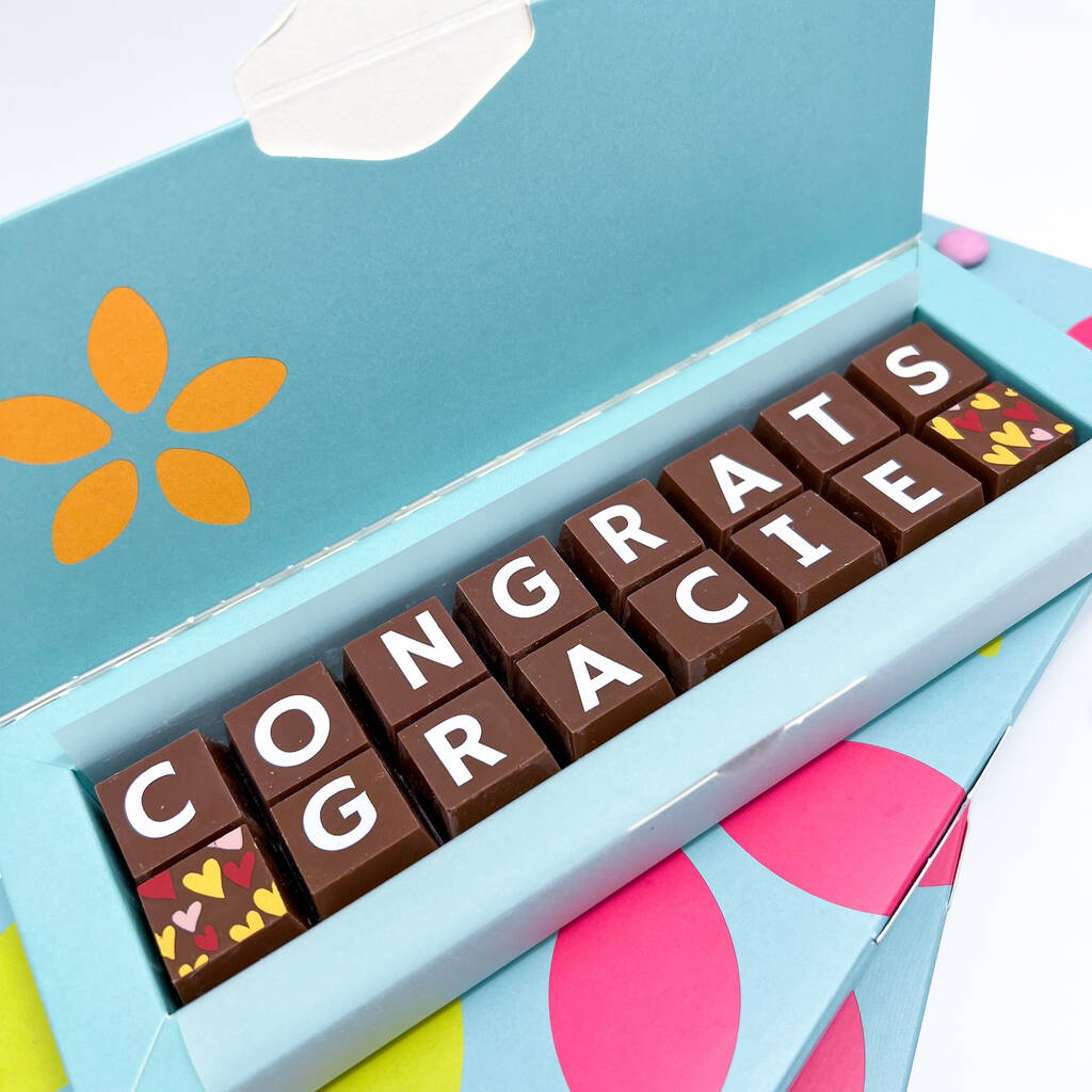 Personalised Congratulations Chocolate Gift - Yumbles.com