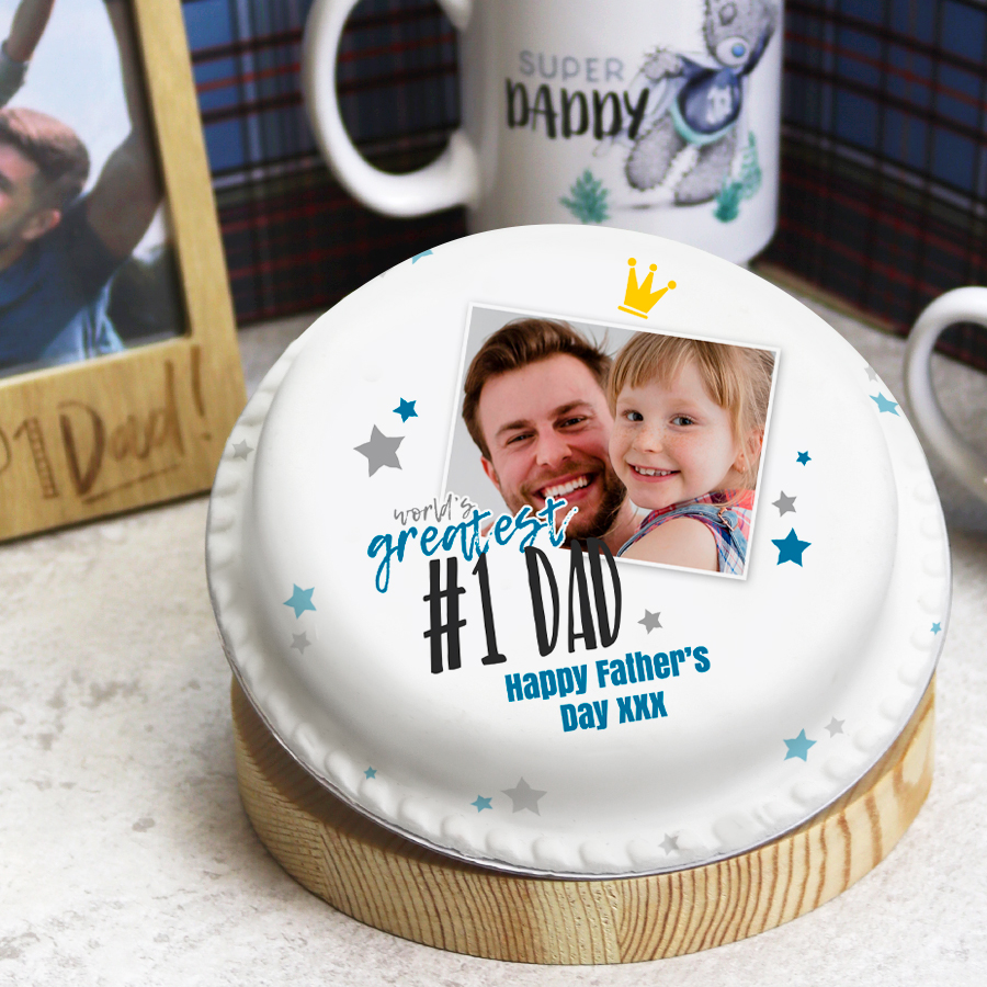 Number 1 Dad in the World Cake - Yumbles.com
