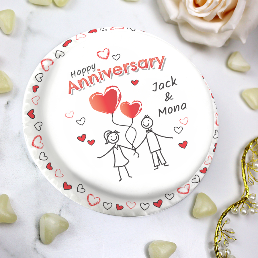 Anniversary Stickmen Cake - Yumbles.com