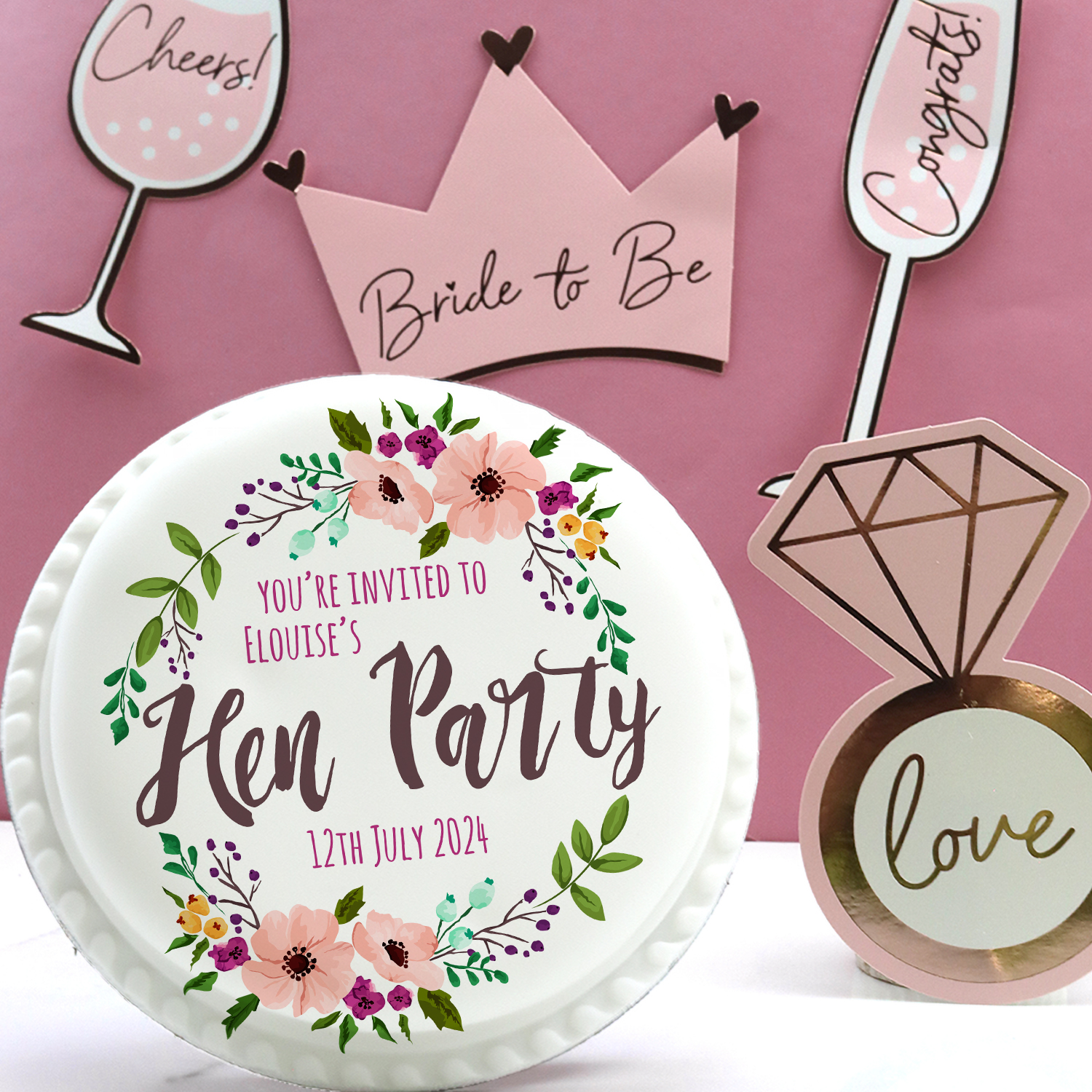 Hen Party Invitation Cake - Yumbles.com