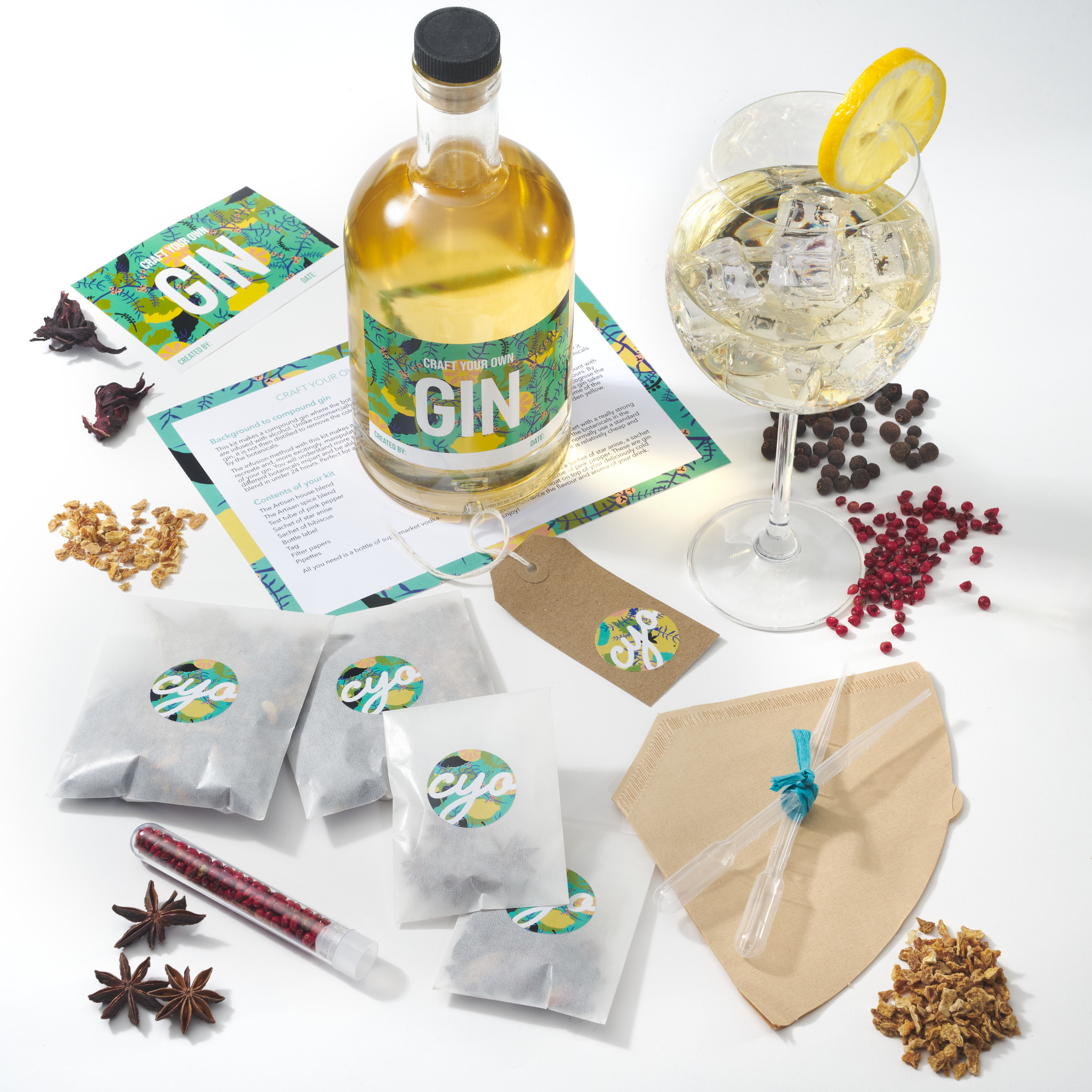 The Artisan Letterbox Make Your Own Gin kit - makes two bottles ...