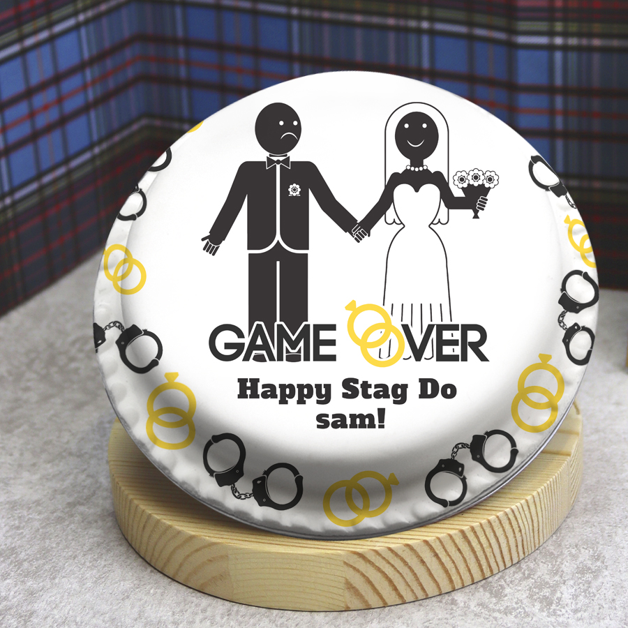 Game Over Stag Do Cake - Yumbles.com