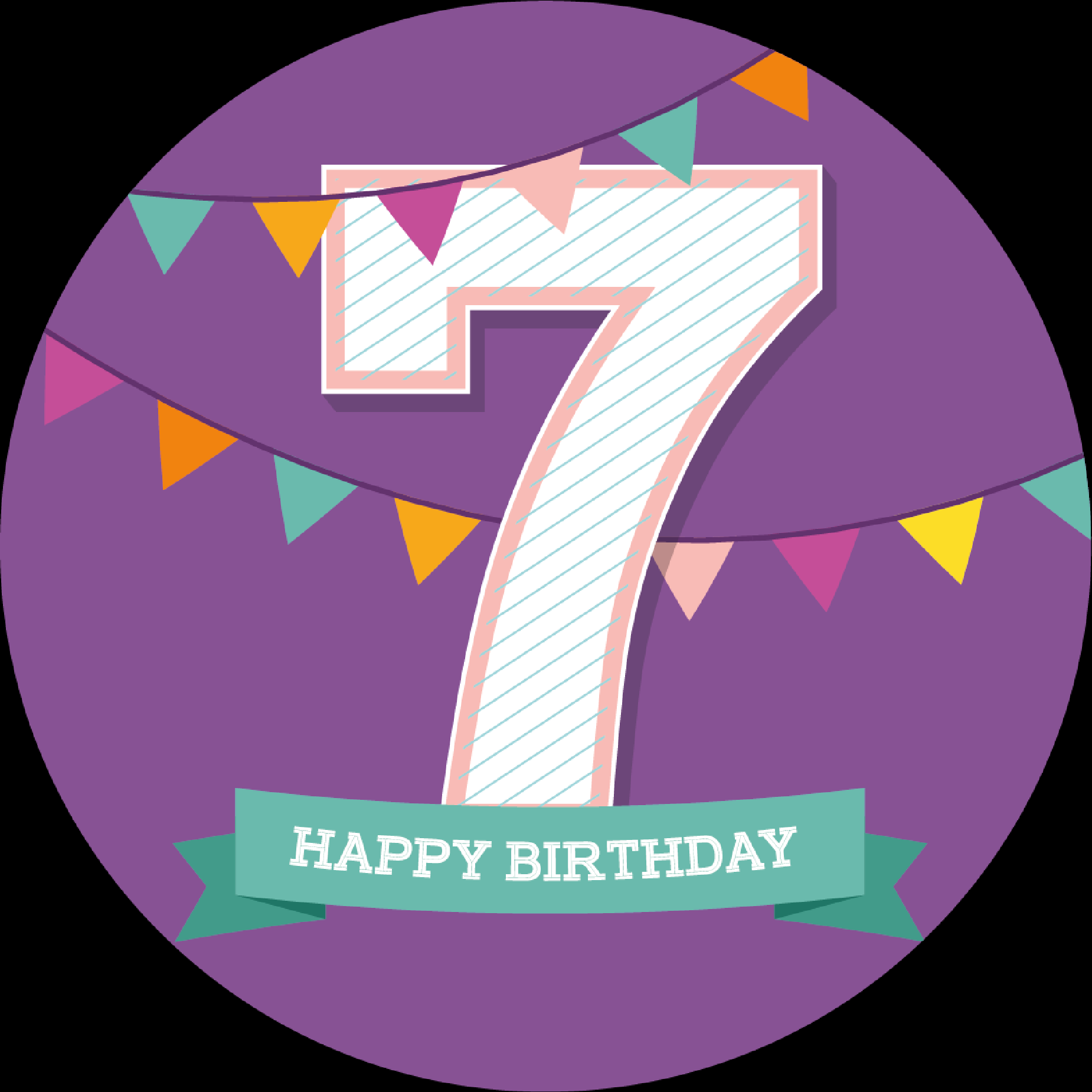 Dark Purple 7th Birthday Giant Lollipop - Yumbles.com