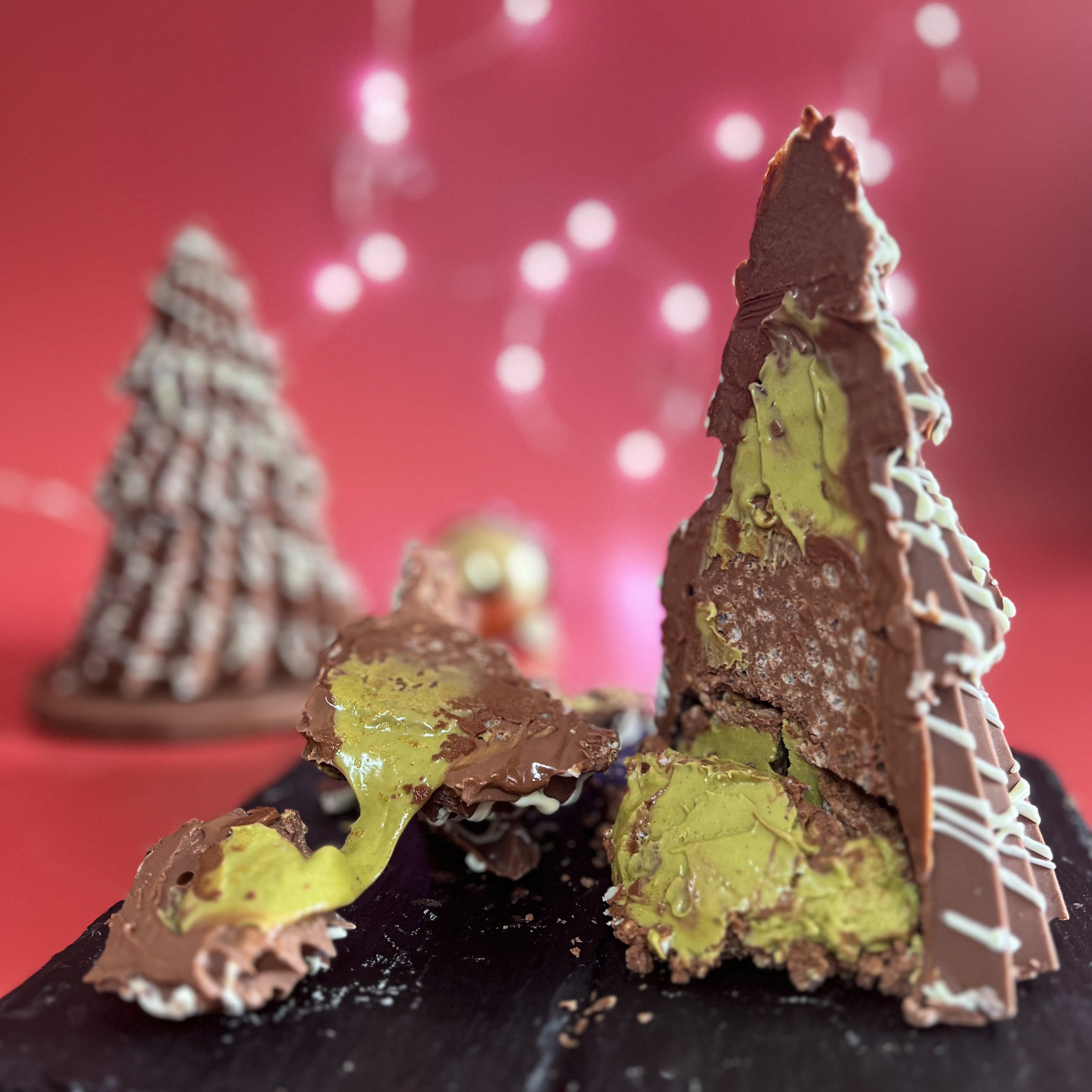 Pistachio Christmas Chocolate Tree - Yumbles.com