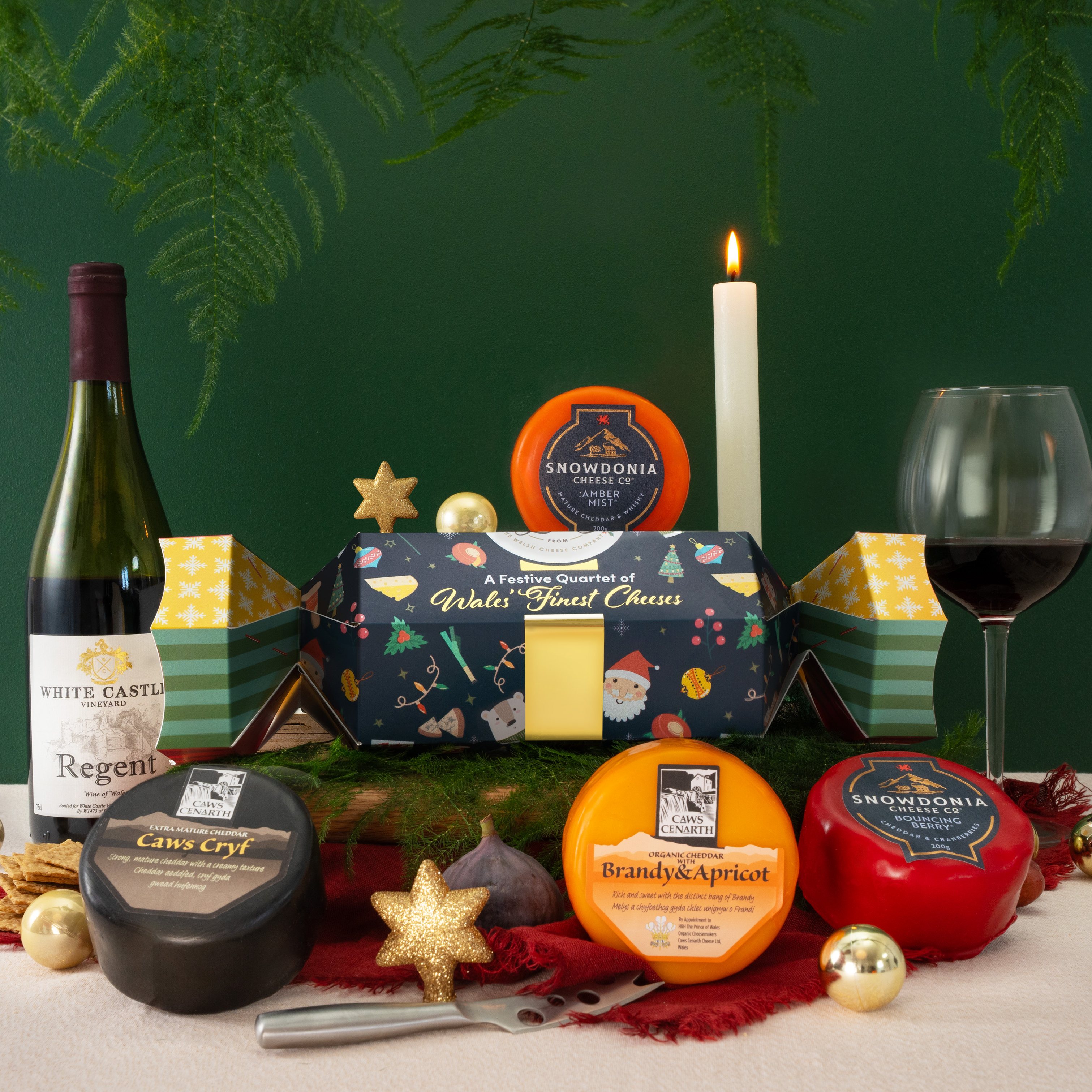 Christmas Cracker Welsh Cheese Gift Box - Yumbles.com