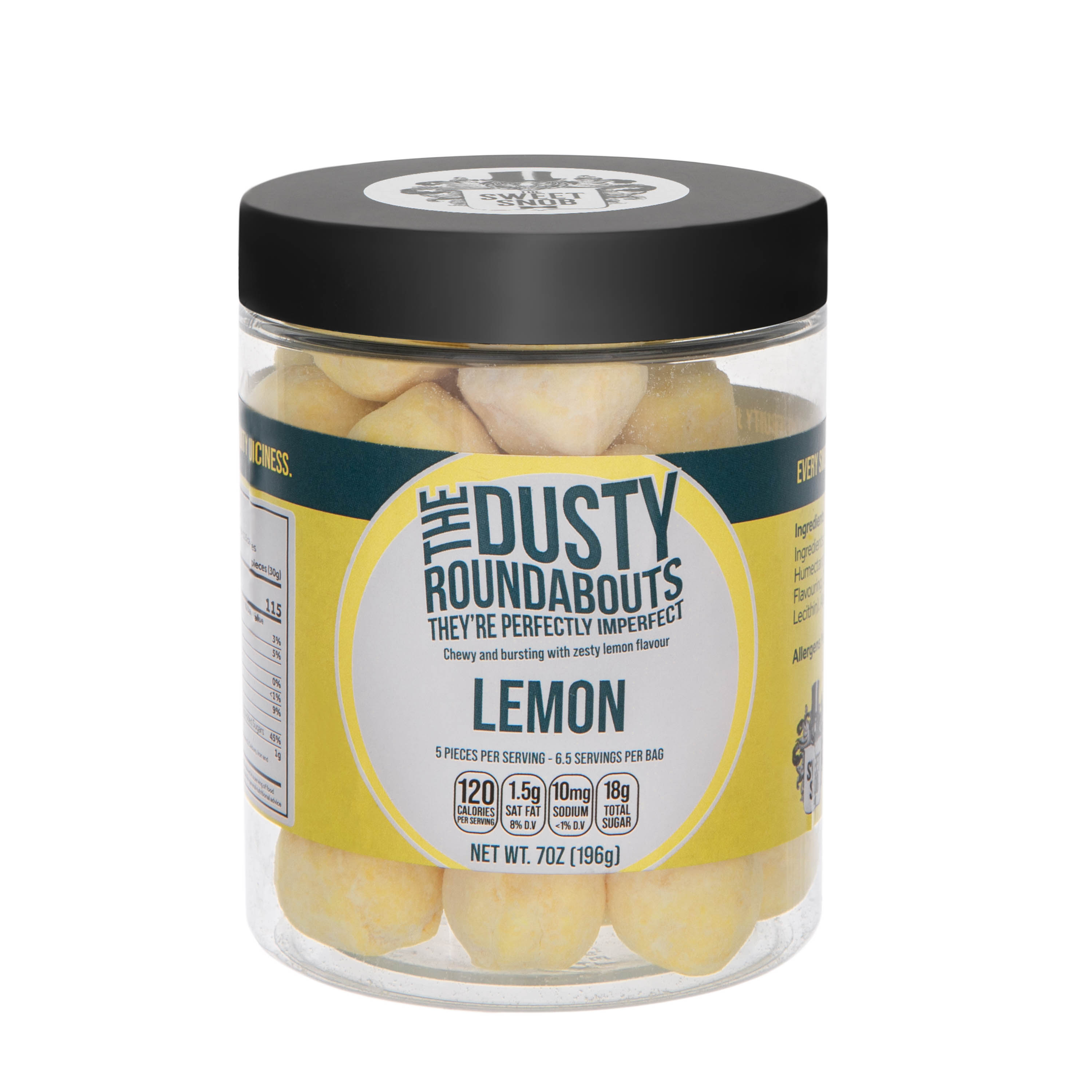 Dusty Roundabouts Chewy Real Fruit Sweets - Lemon - Yumbles.com