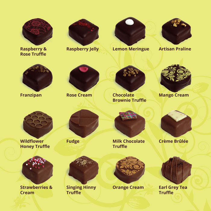 Afternoon Tea Luxury Chocolate Collection Gift Box - 48 Handmade ...