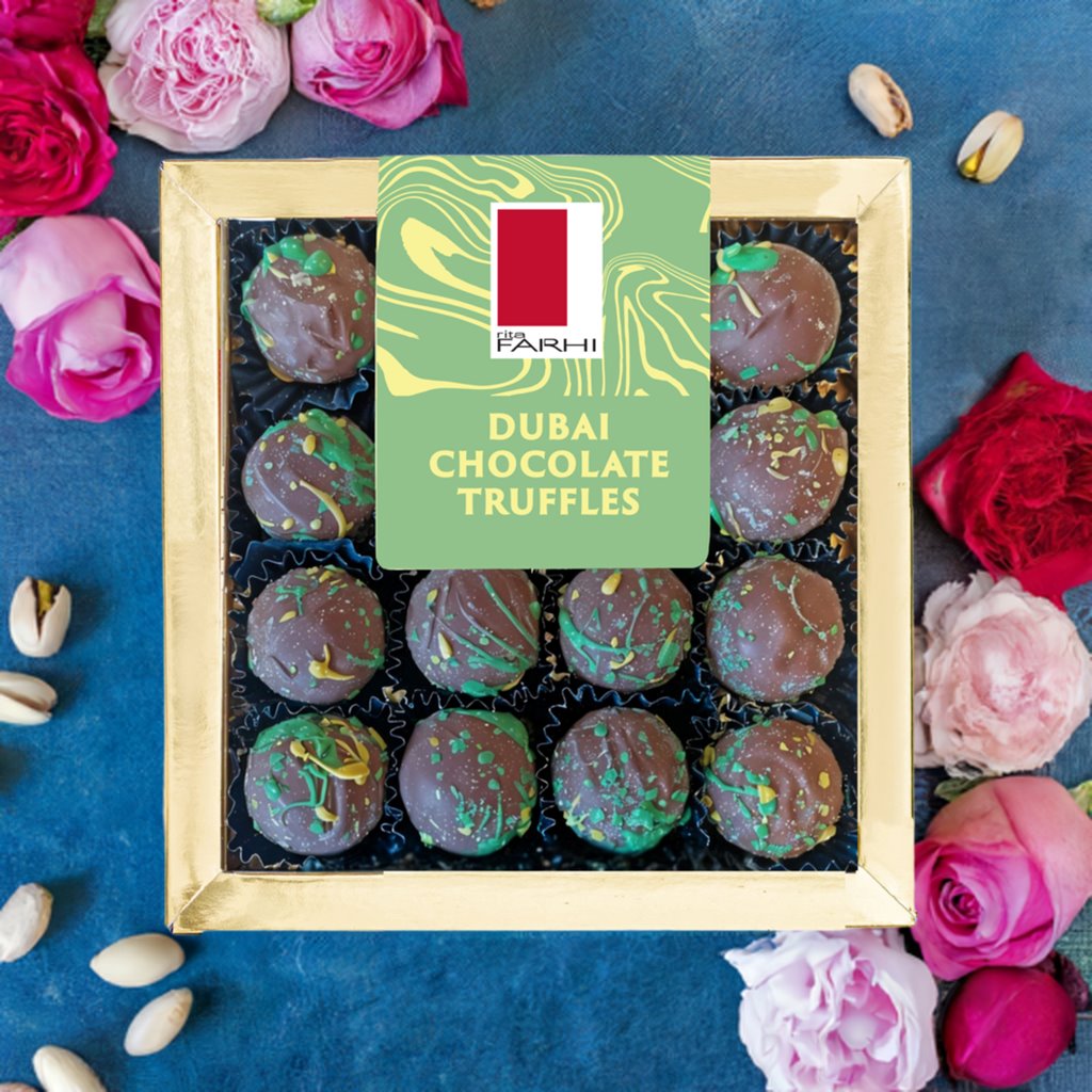 Dubai Chocolate Truffles in Luxury Gift Box, 192g - Yumbles.com