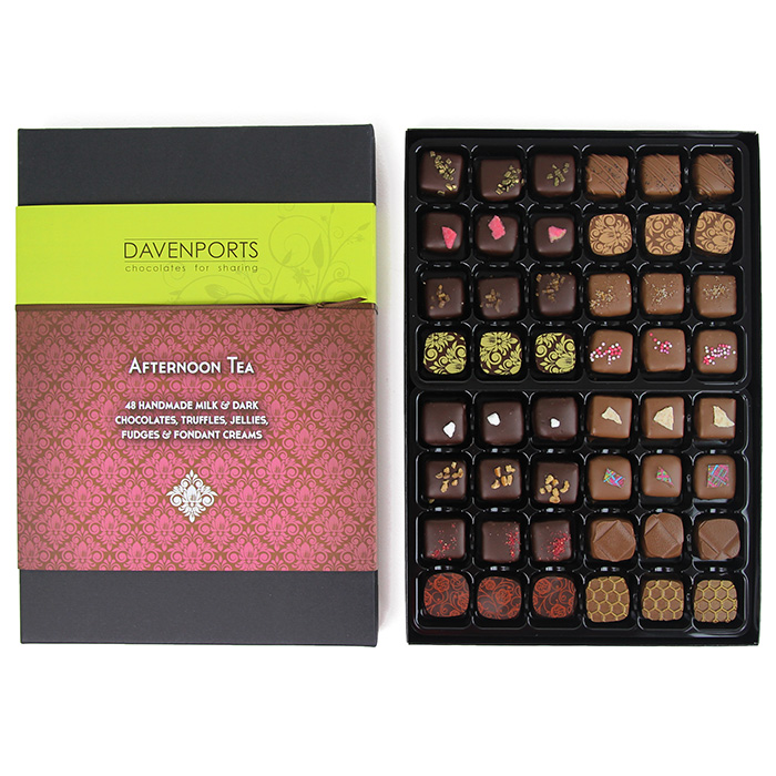 Handmade Chocolate Gift Box - ‘Afternoon Tea’ Selection - 48 Luxury ...