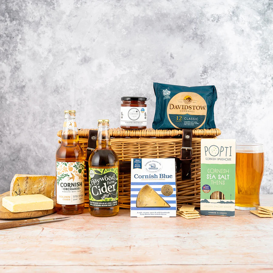 Cornish Cheese & Cider Hamper - Yumbles.com