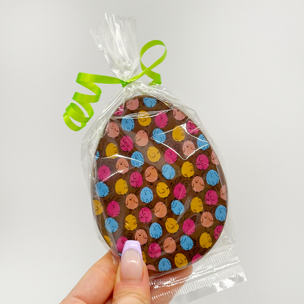 Small Chocolate Easter Egg Flegg With Easter Pattern - Yumbles.com