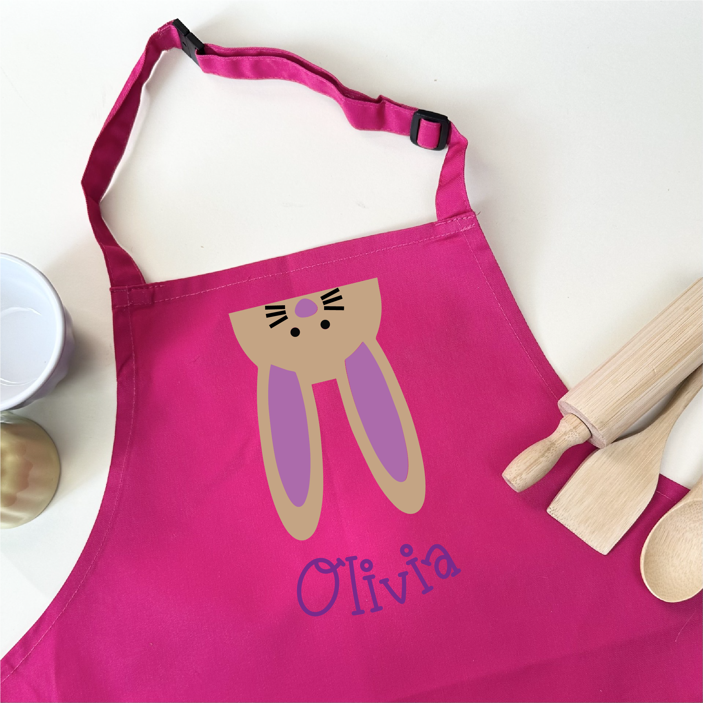 Personalised Upside Down Bunny Easter Apron For Kids - Yumbles.com