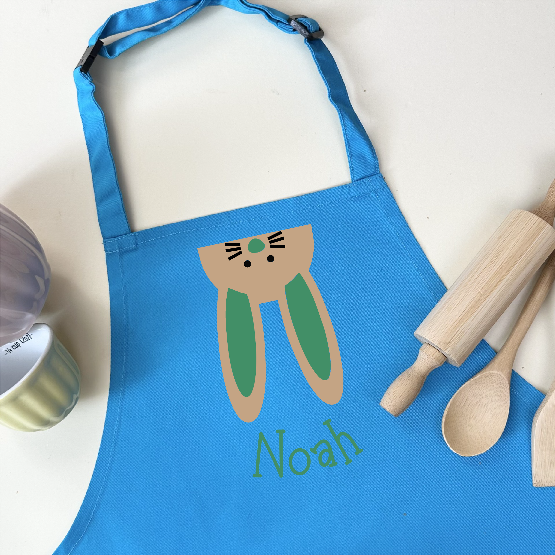 Personalised Upside Down Bunny Easter Apron For Kids - Yumbles.com