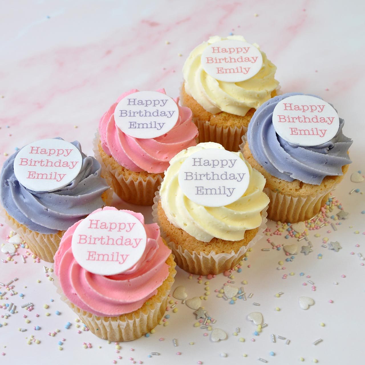 Personalised Message Cupcakes Box - Yumbles.com