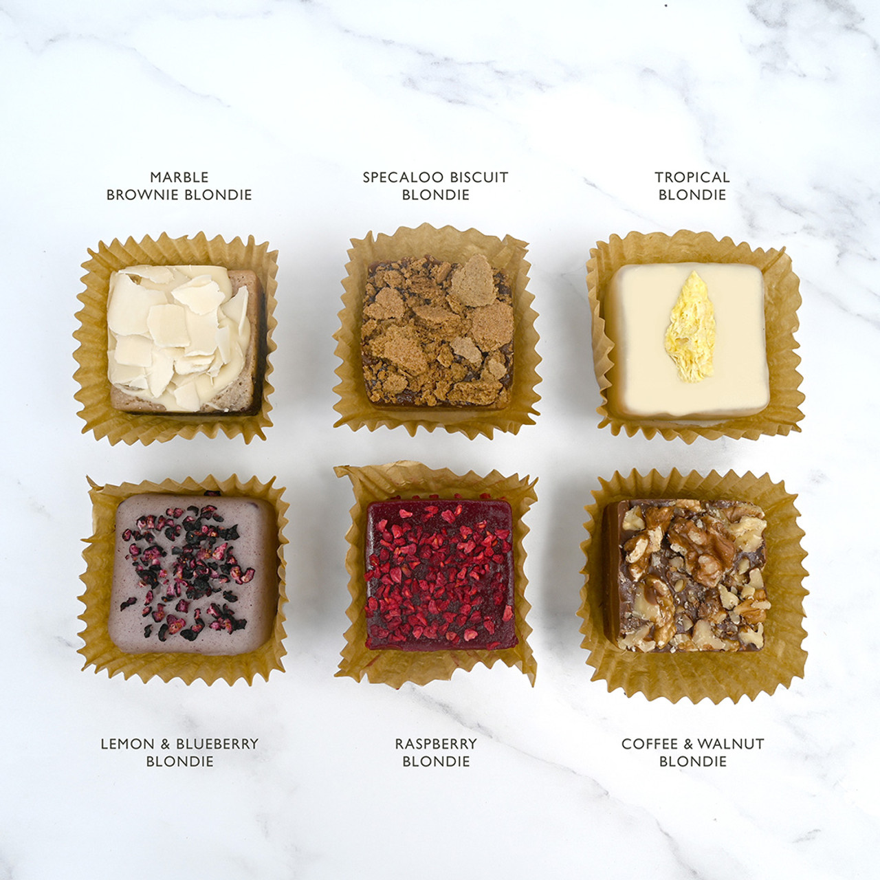 Artisan Blondie Collection | Box of 6 | Gluten Free | Vegan - Yumbles.com