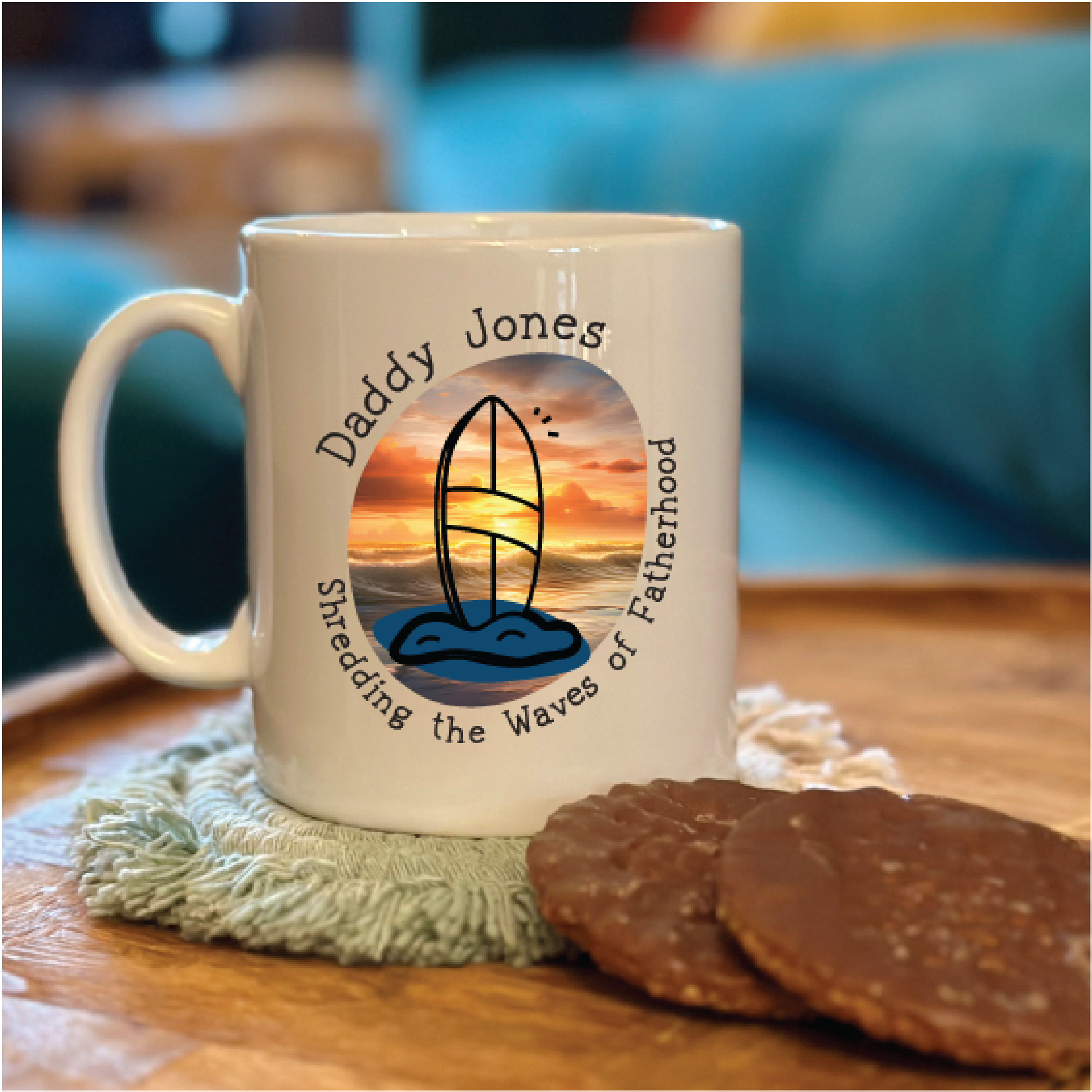 Personalised Surfing Dad Mug - Yumbles.com