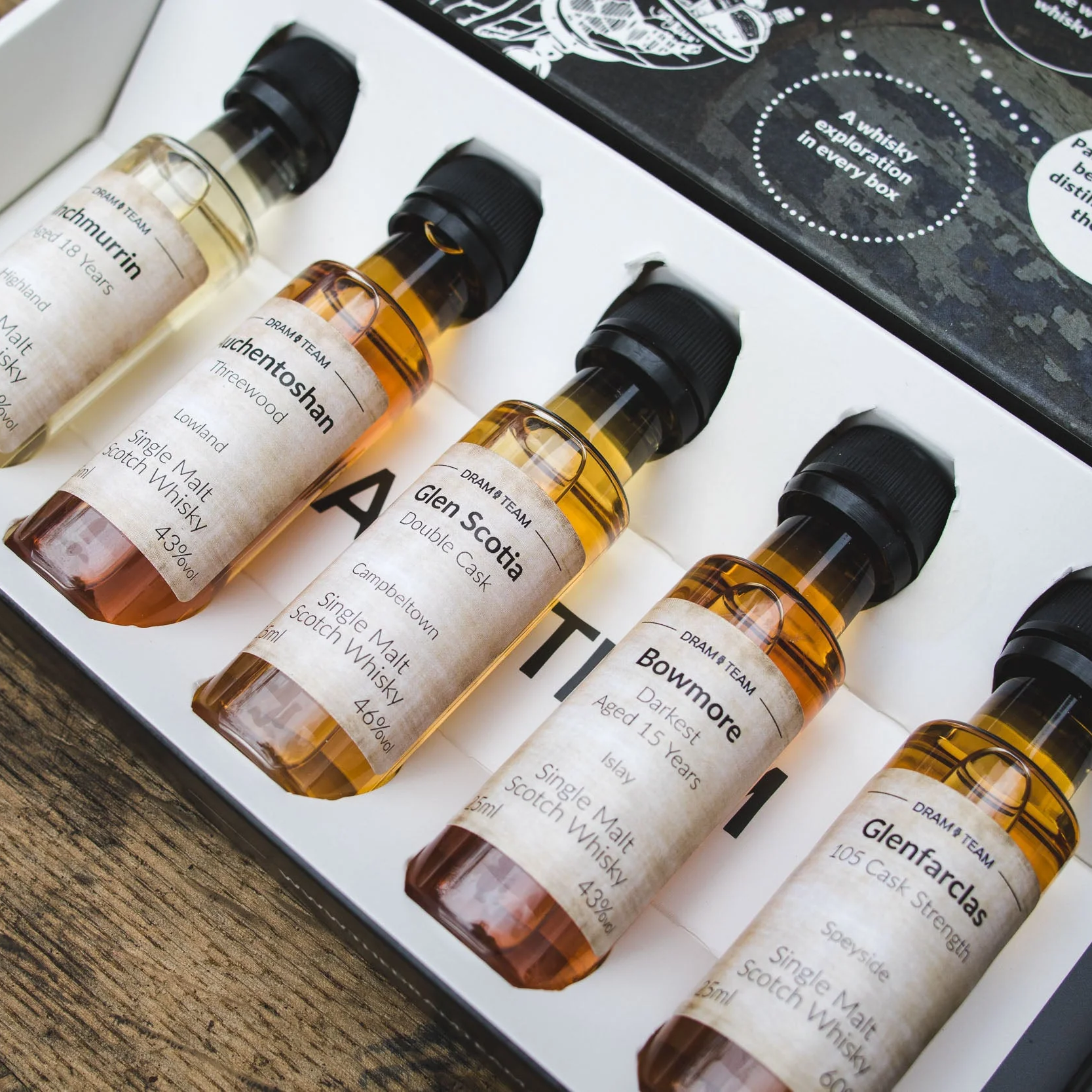 Premium Scotch Whisky Tasting Gift Set - 5 x 25ml Drams - Yumbles.com