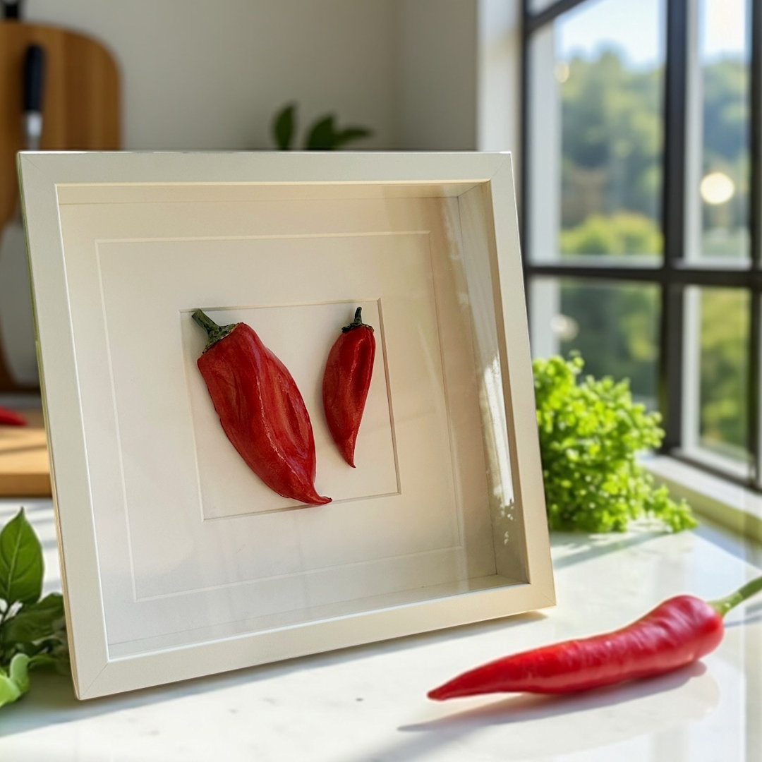 Ceramic Kitchen Wall Art: Red Peppers - Yumbles.com