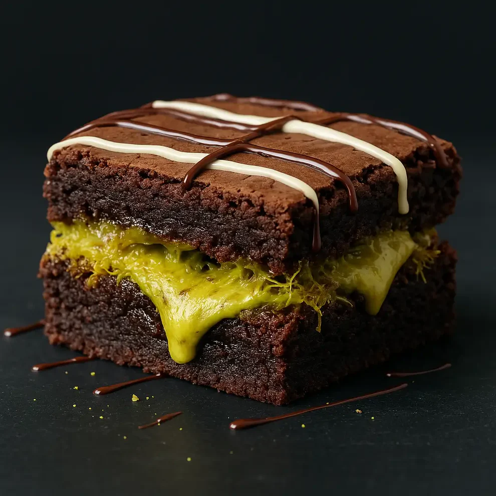 Knafeh (Kunafa) Inspired Brownies Gift Box - Pistachio & Filo Cream ...