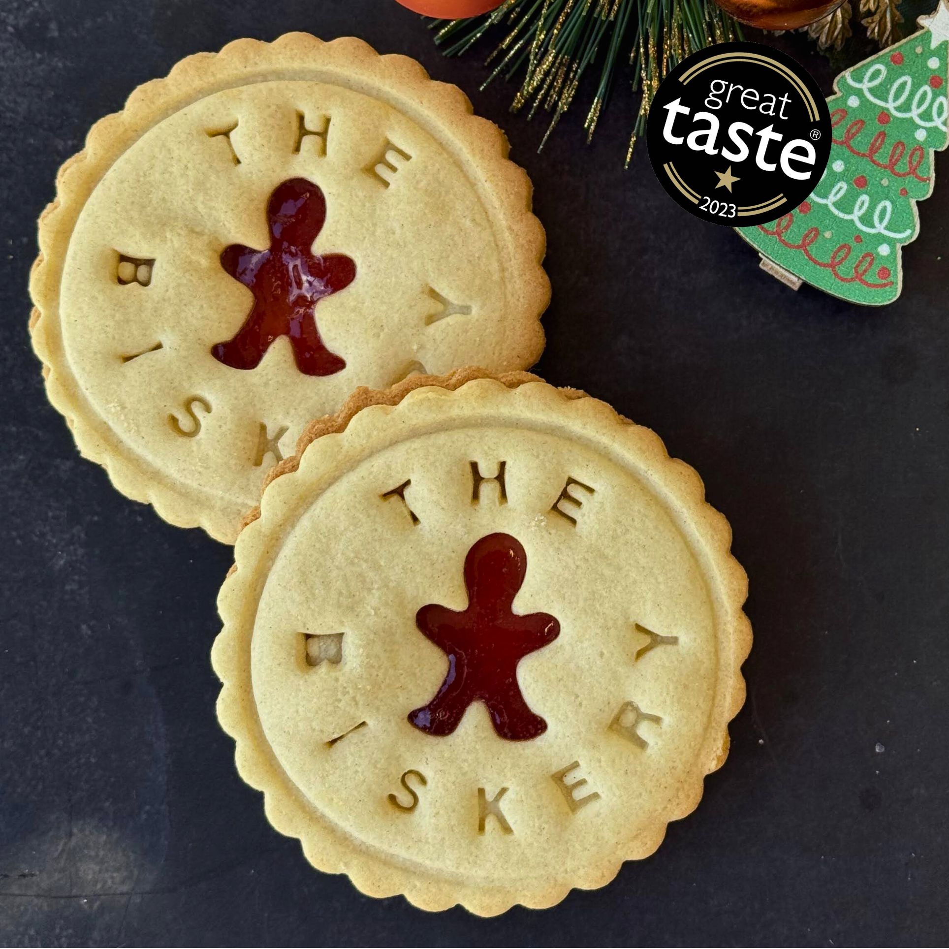 Impressed Christmas Jam Cookies - Individually Wrapped - Yumbles.com