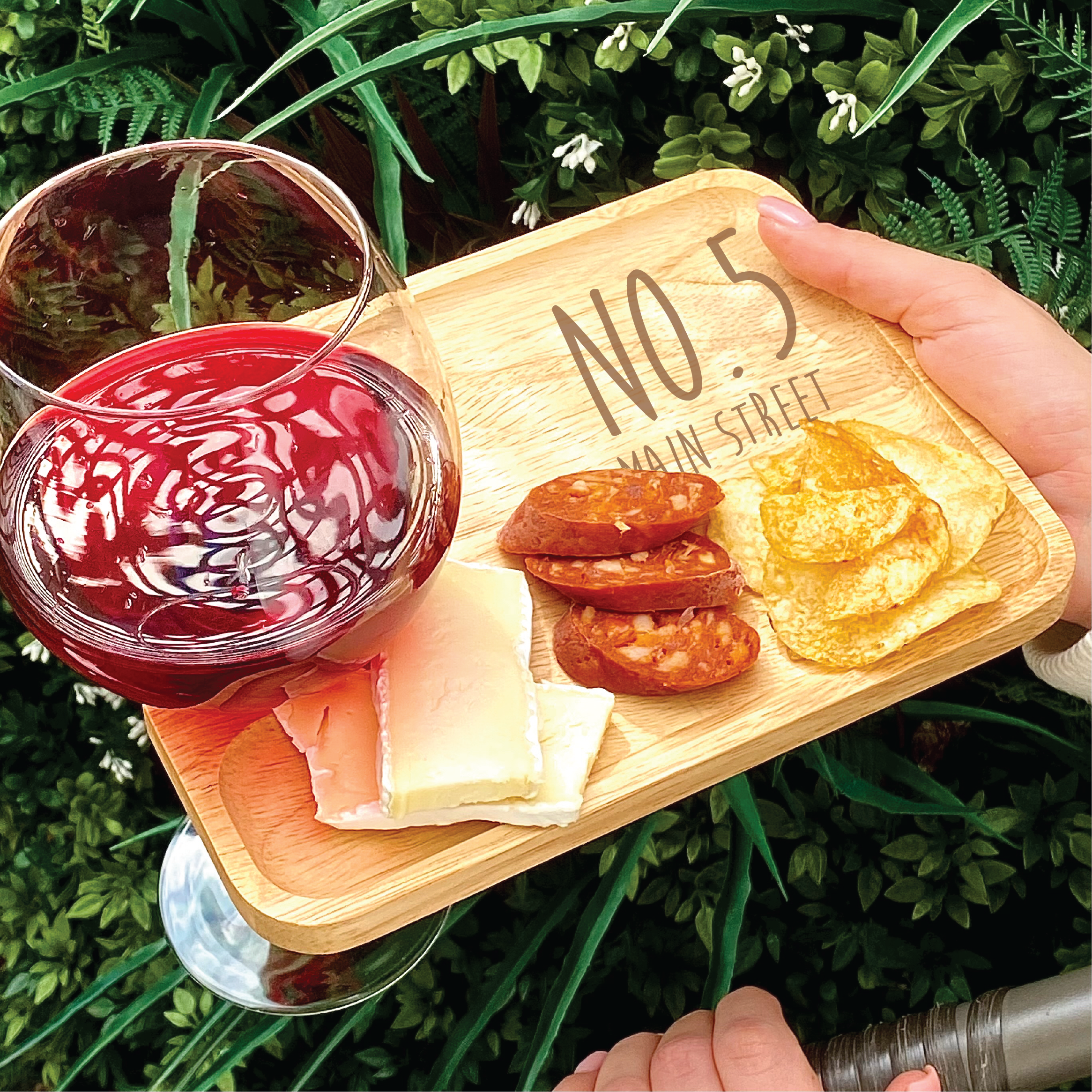 Personalised Home Address Wine And Nibbles Board - Yumbles.com