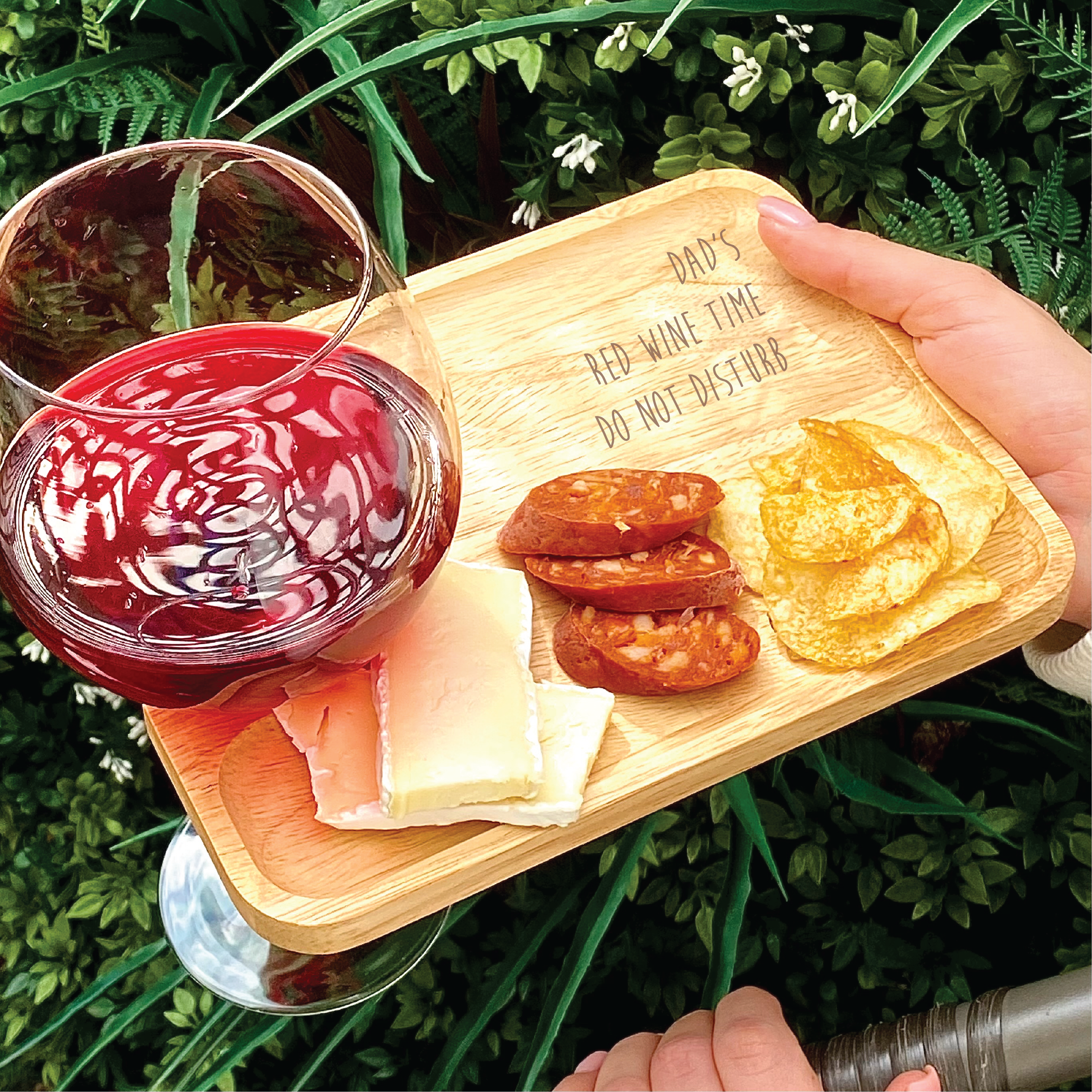 Personalised Red Wine Time Do Not Disturb Wine Tray - Yumbles.com