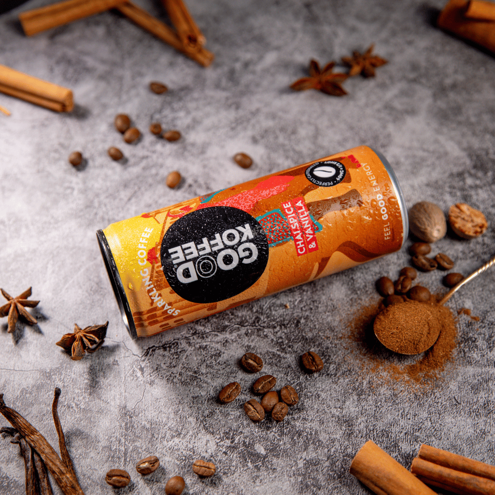 Chai Spice & Vanilla Sparkling Coffee - India - 12 x 250ml Cans ...