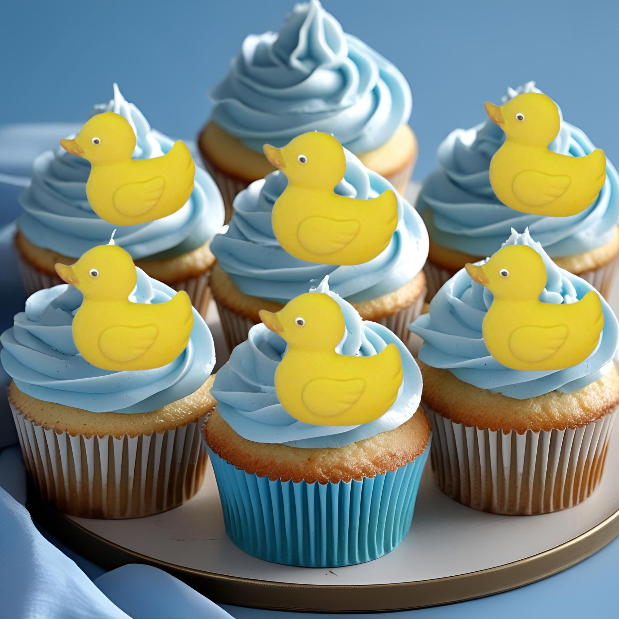 Handmade Edible Duck Cupcake Toppers - Set of 6 for Baby Showers ...