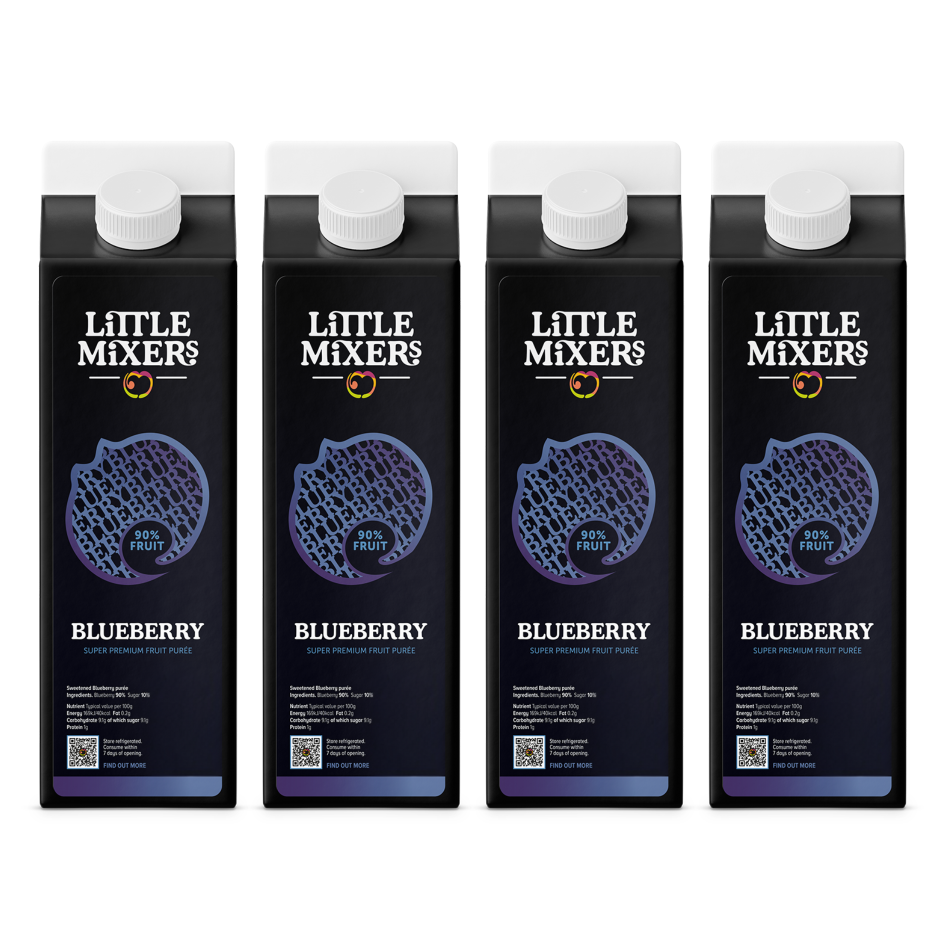 Pure Blueberry Purée Mixer - Case of 4 x 1kg - Yumbles.com