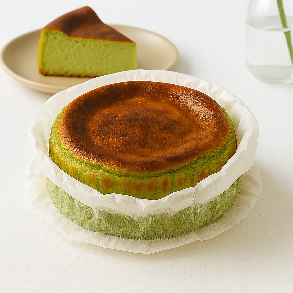 Pandan Burnt Basque Cheesecake - Yumbles.com