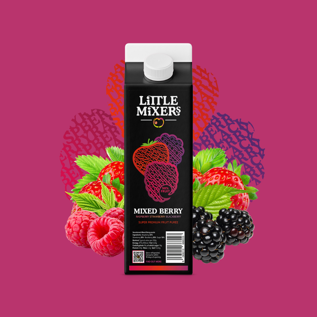 Pure Mixed Berry Purée Mixer - Case of 4 x 1kg - Yumbles.com