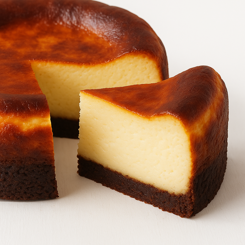 Burnt Basque Brownie Cheesecake - Christmas Special - Yumbles.com