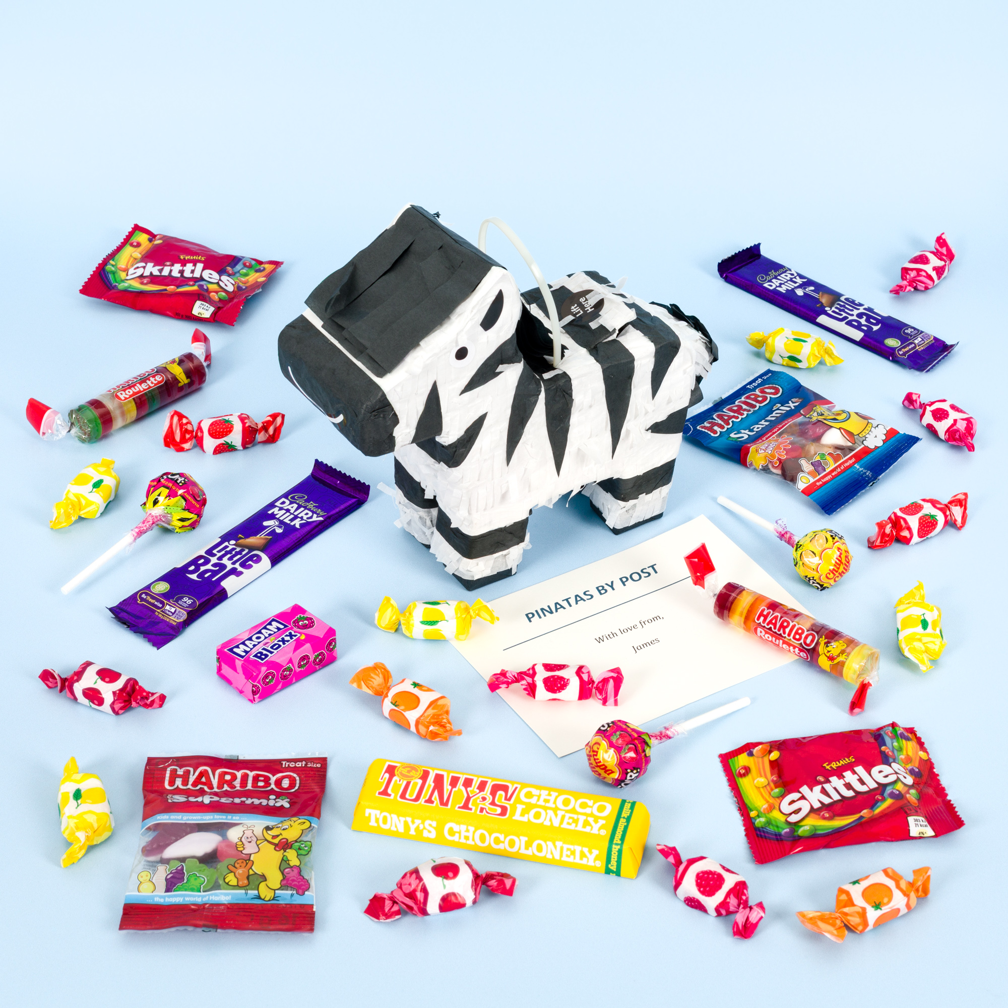 Zebra Pinatas by Post - Yumbles.com