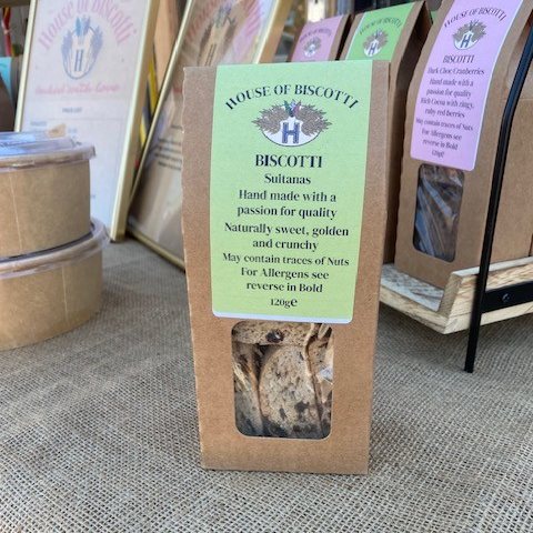 Handcrafted Sultana Biscotti Box 120g - Yumbles.com