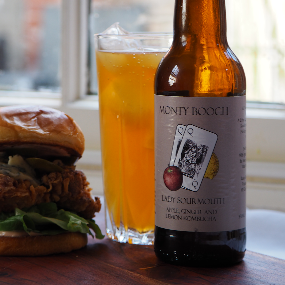 'Lady Sourmouth' Raw Kombucha - Apple, Ginger & Lemon 12 x 330ml ...